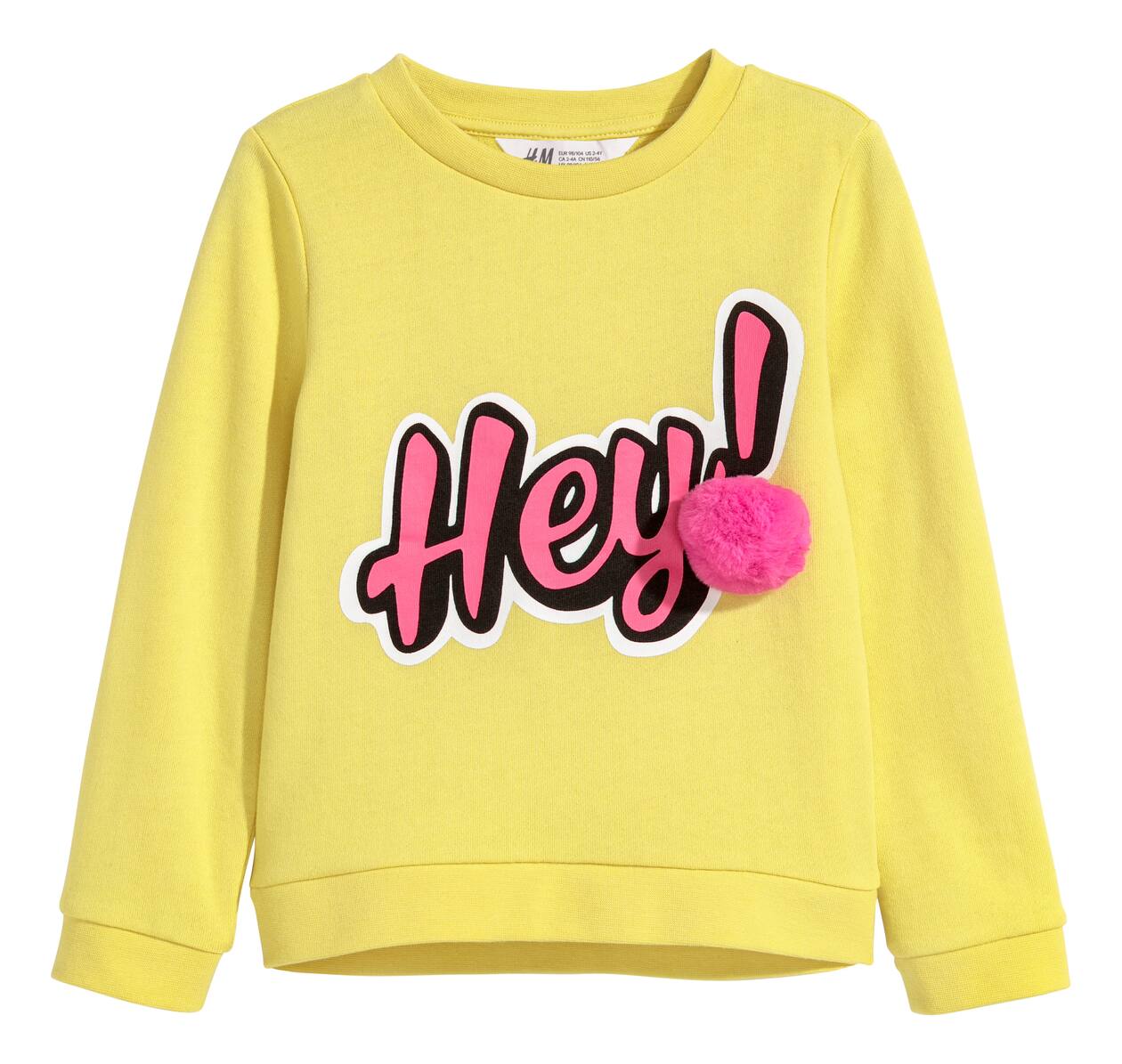 Sweatshirt - Bright yellow/Hey - Kids | H&M CA