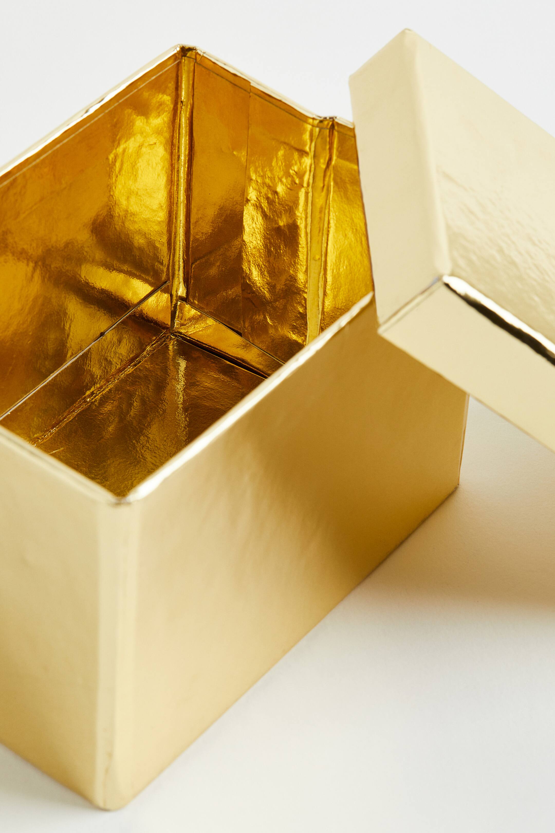 Small foldable box - Gold-coloured - Home All | H&M GB