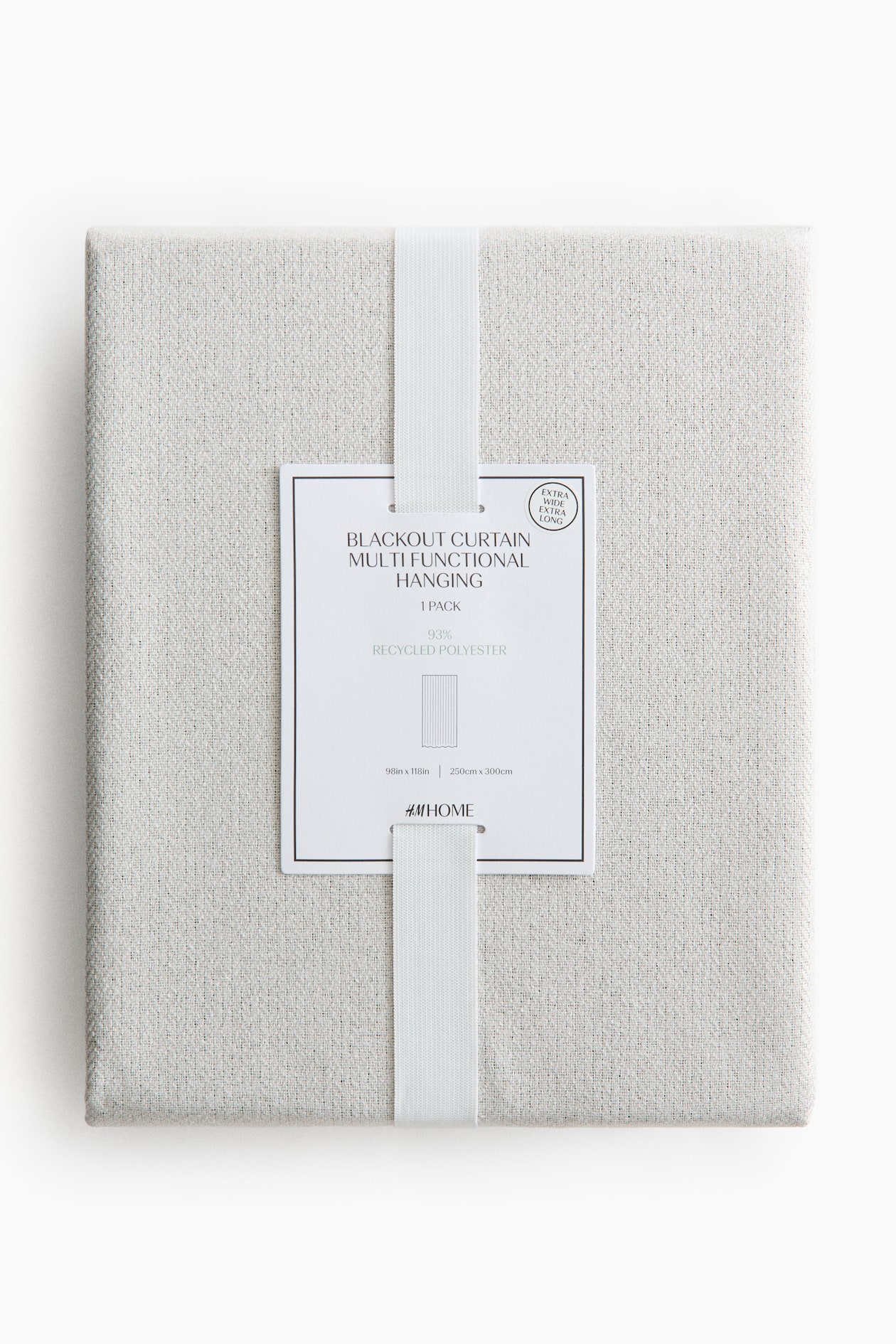 Light grey 1-pack long and wide blackout curtain length at H&M Home | H ...