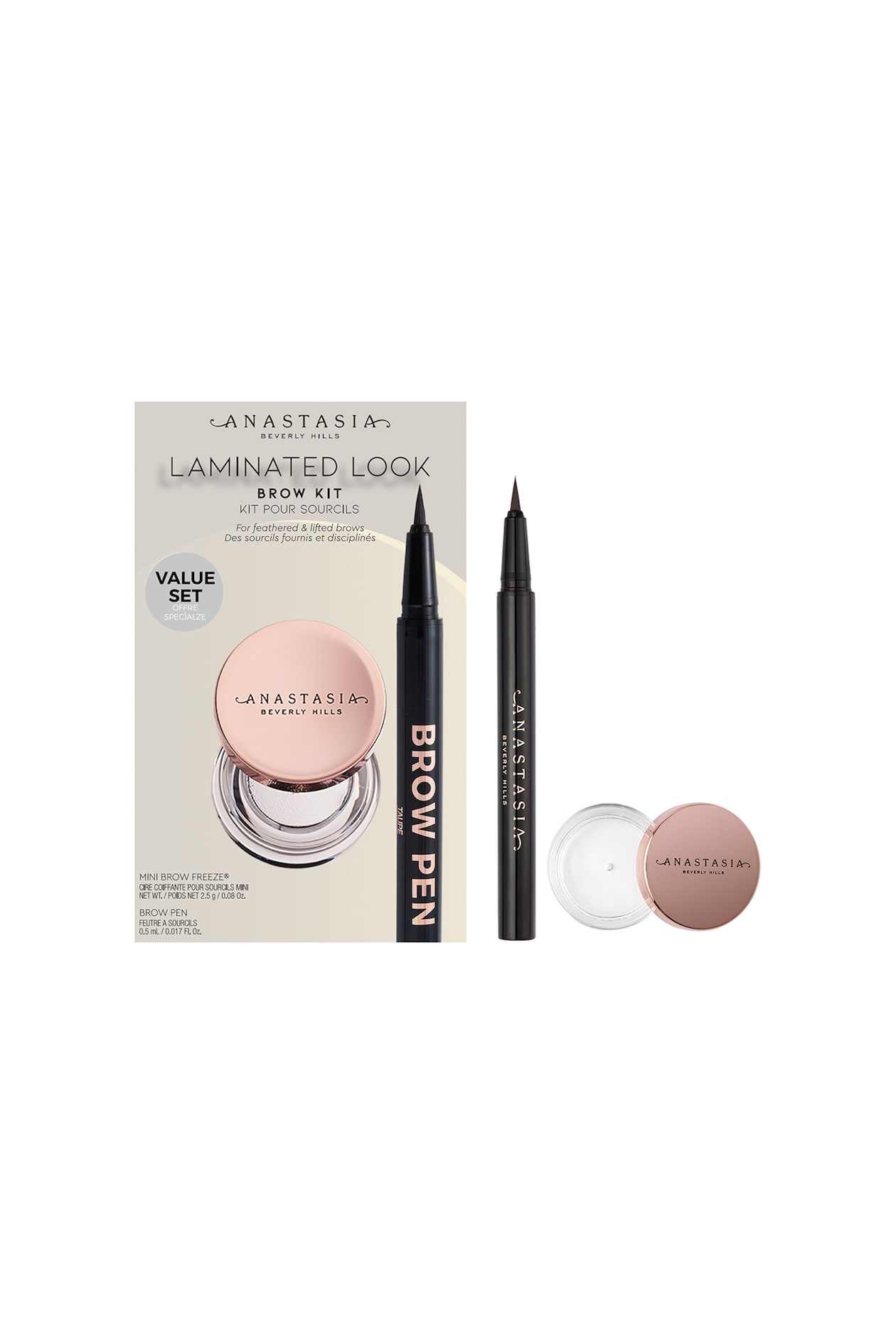 Laminated Look Brow Kit - Medium Brown - Anastasia Beverly Hills ...