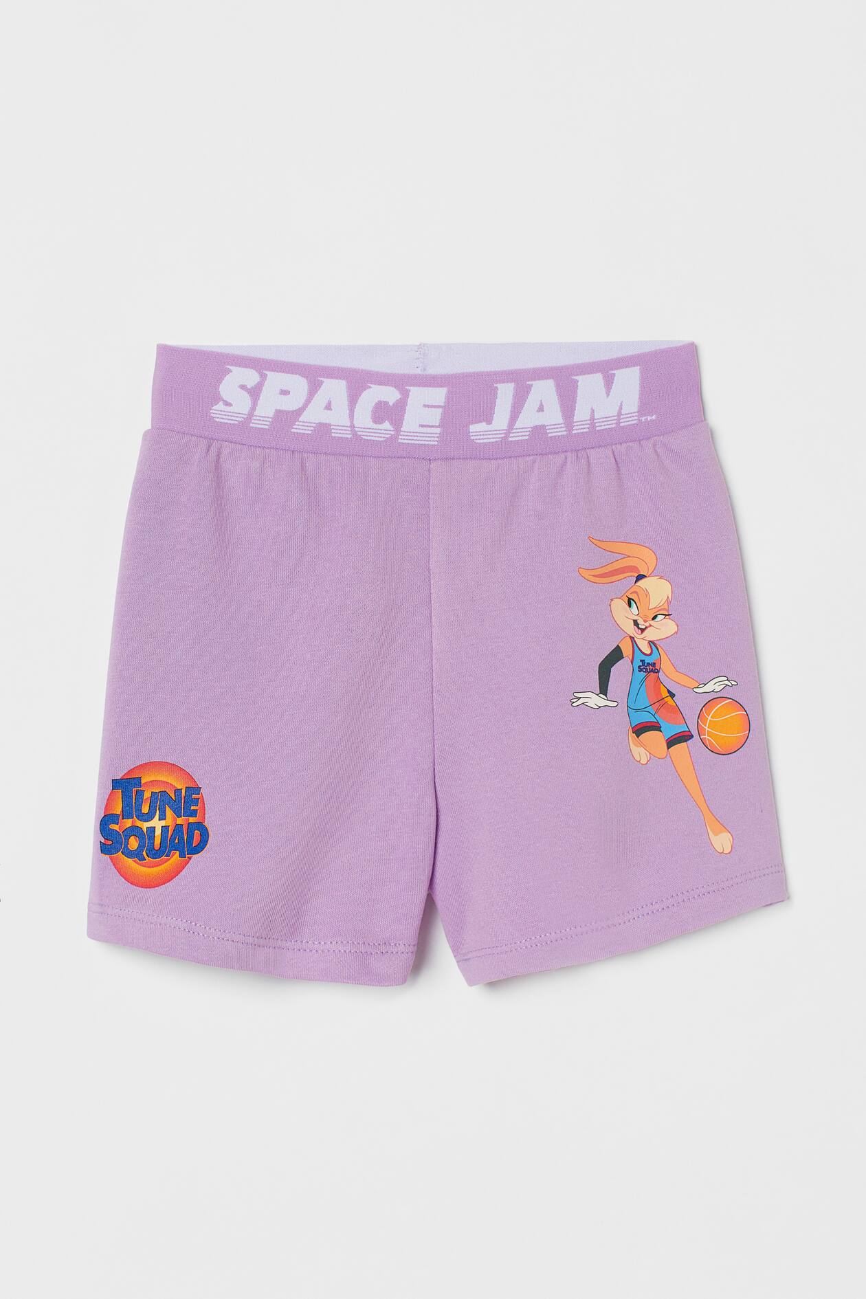Printed Shorts - Light purple/Space Jam 2 - Kids | H&M CA