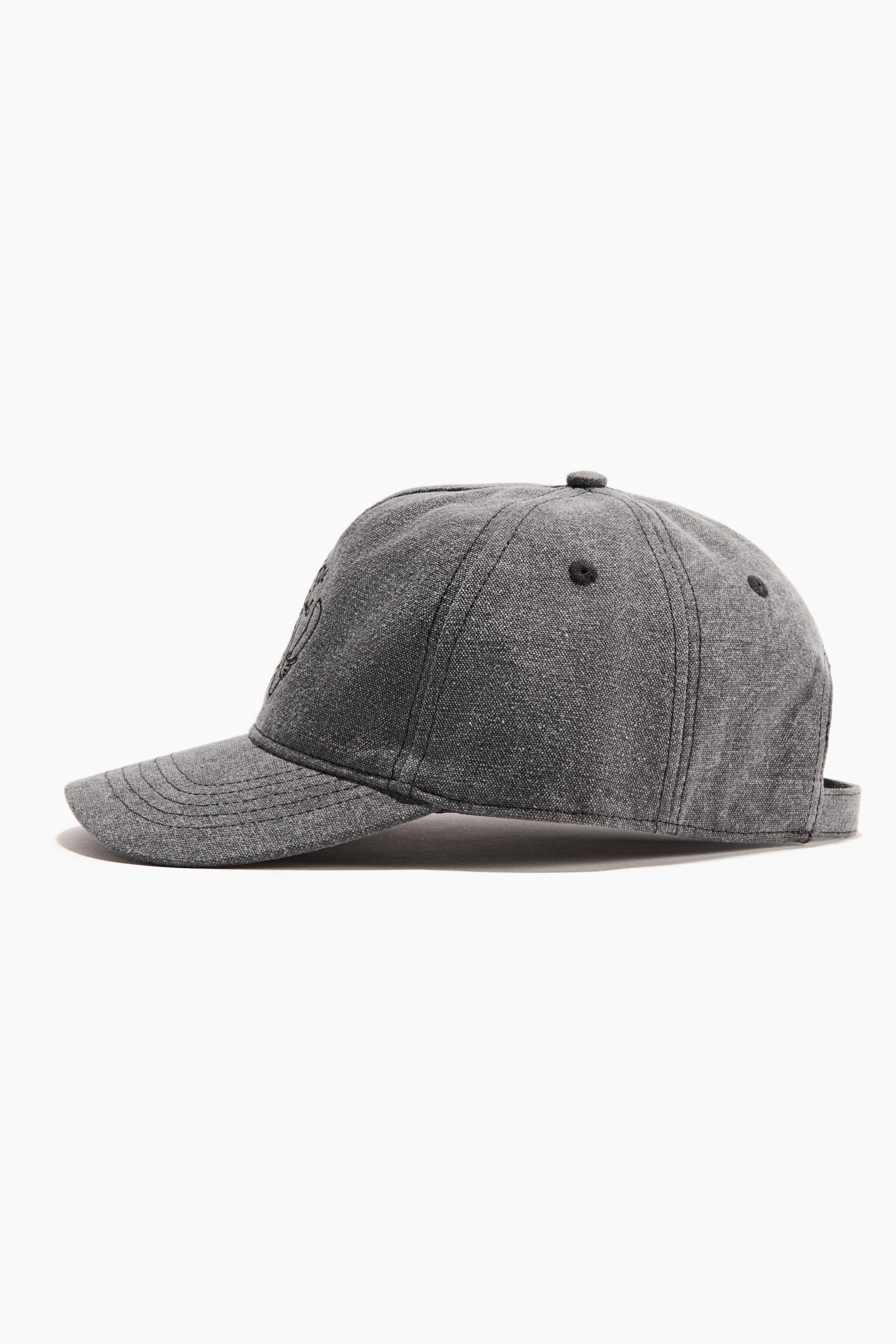 Cotton twill cap - Grey/You Do The Math - Men | H&M IN