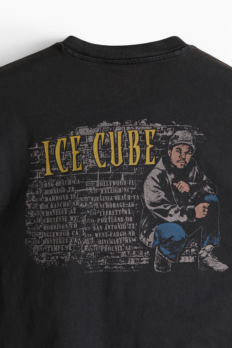 Men’s Black/Ice Cube Oversized Fit T-shirt | H&M CA
