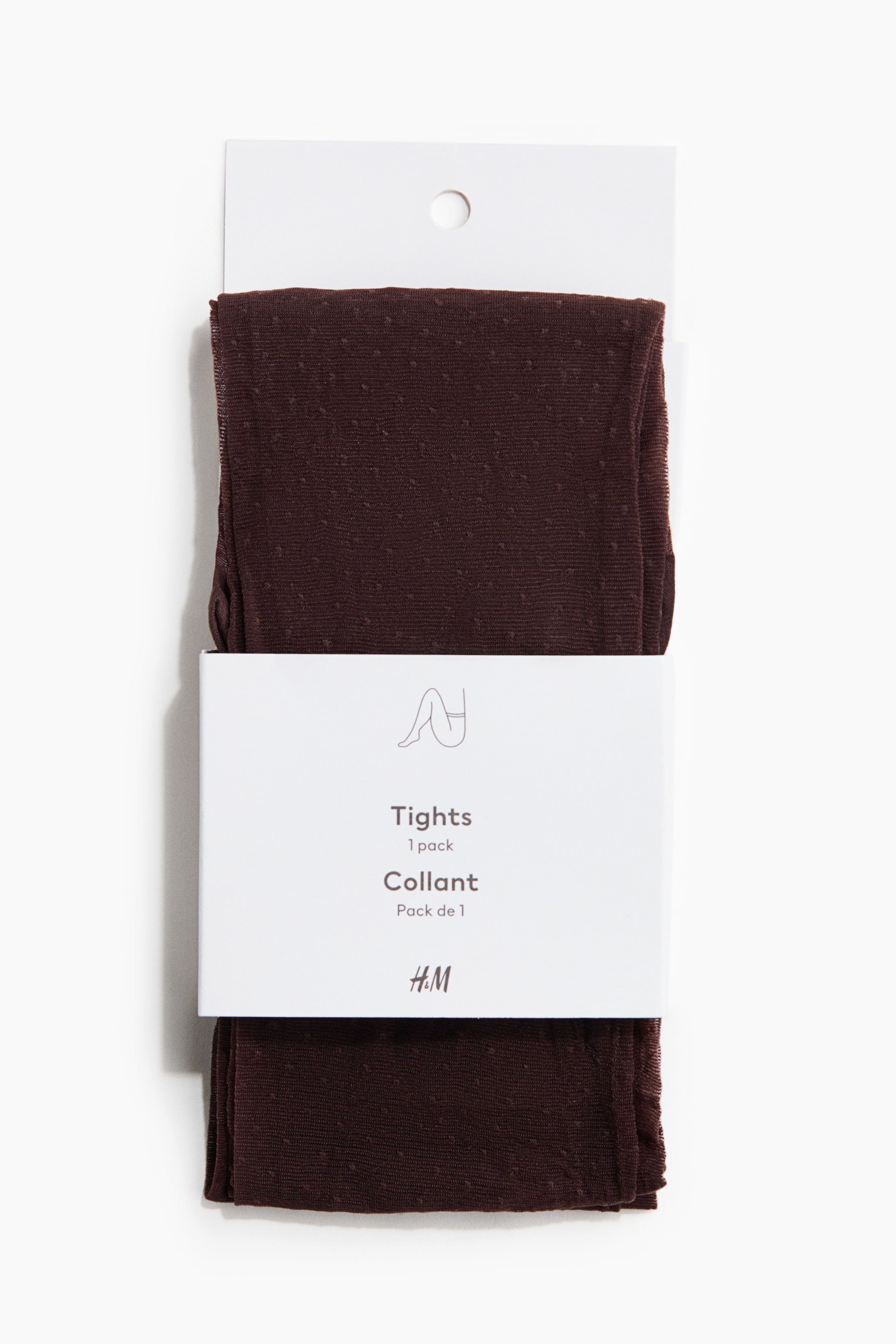 Collant à pois - Marron foncé - FEMME | H&M FR