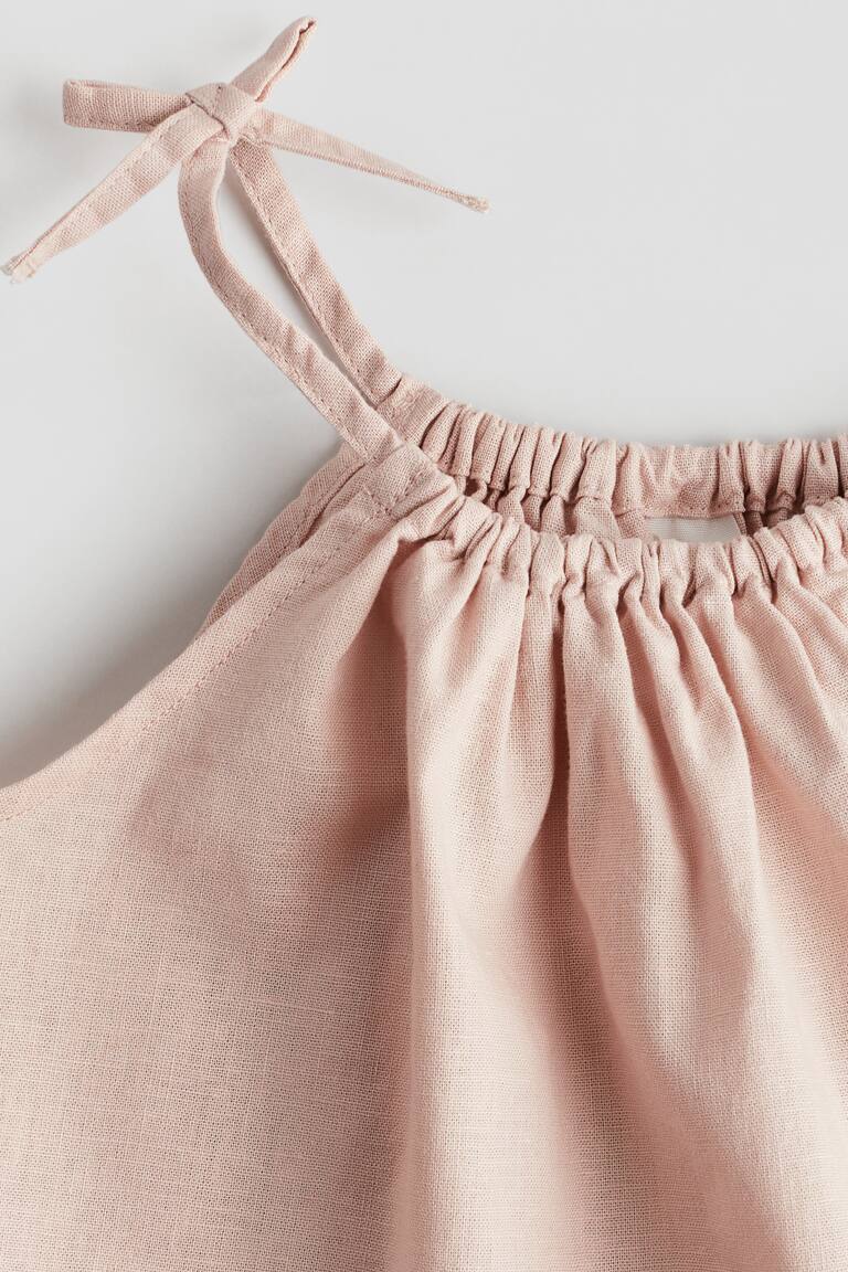 2-piece Linen-blend Set - Light dusty pink - Kids | H&M US