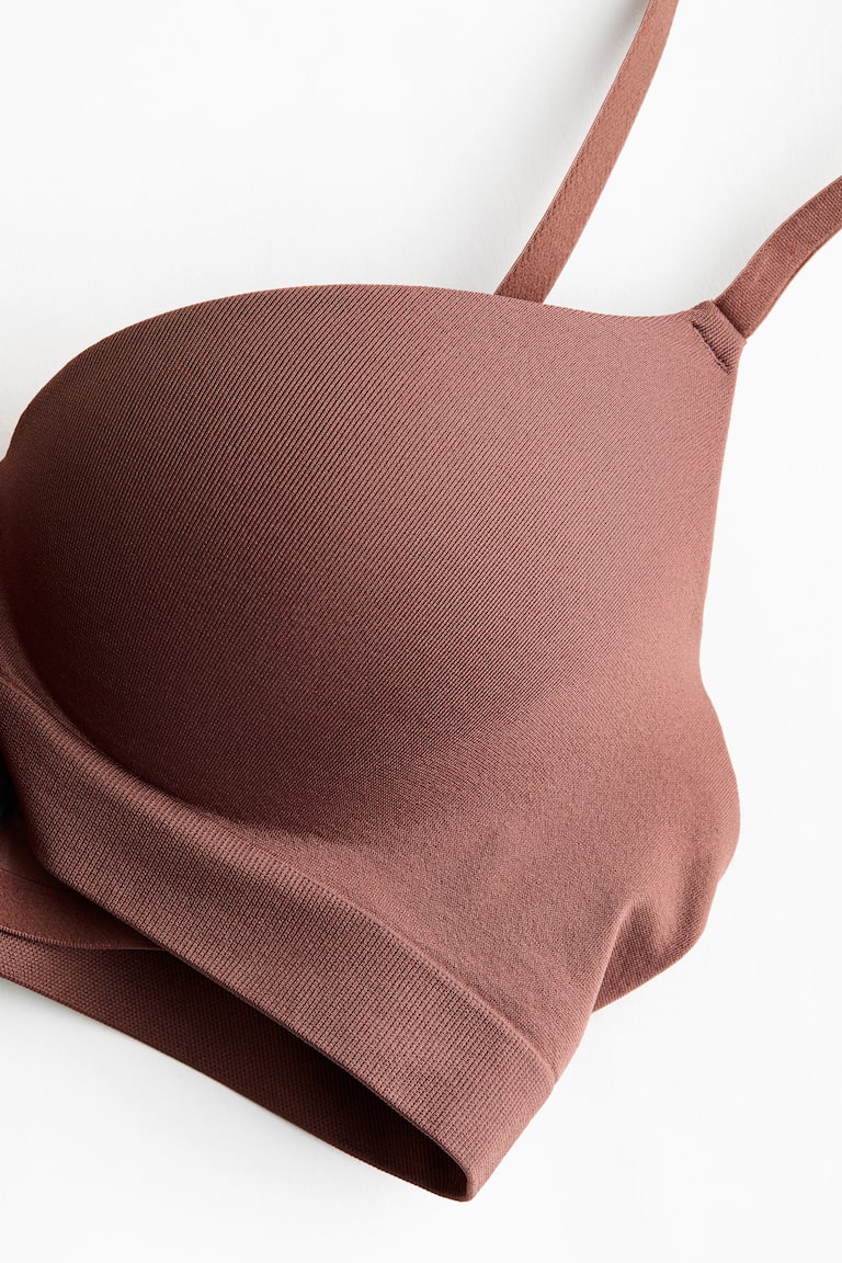 Seamless Super-Push-up-BH - Dunkles Mattrosa - Ladies | H&M DE