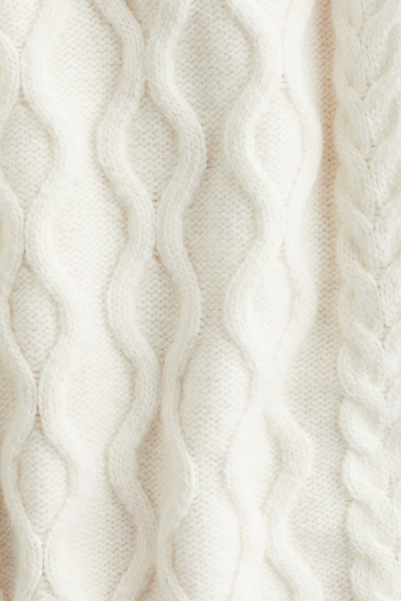 Women's Cream Cable-Knit Dress | H&M US