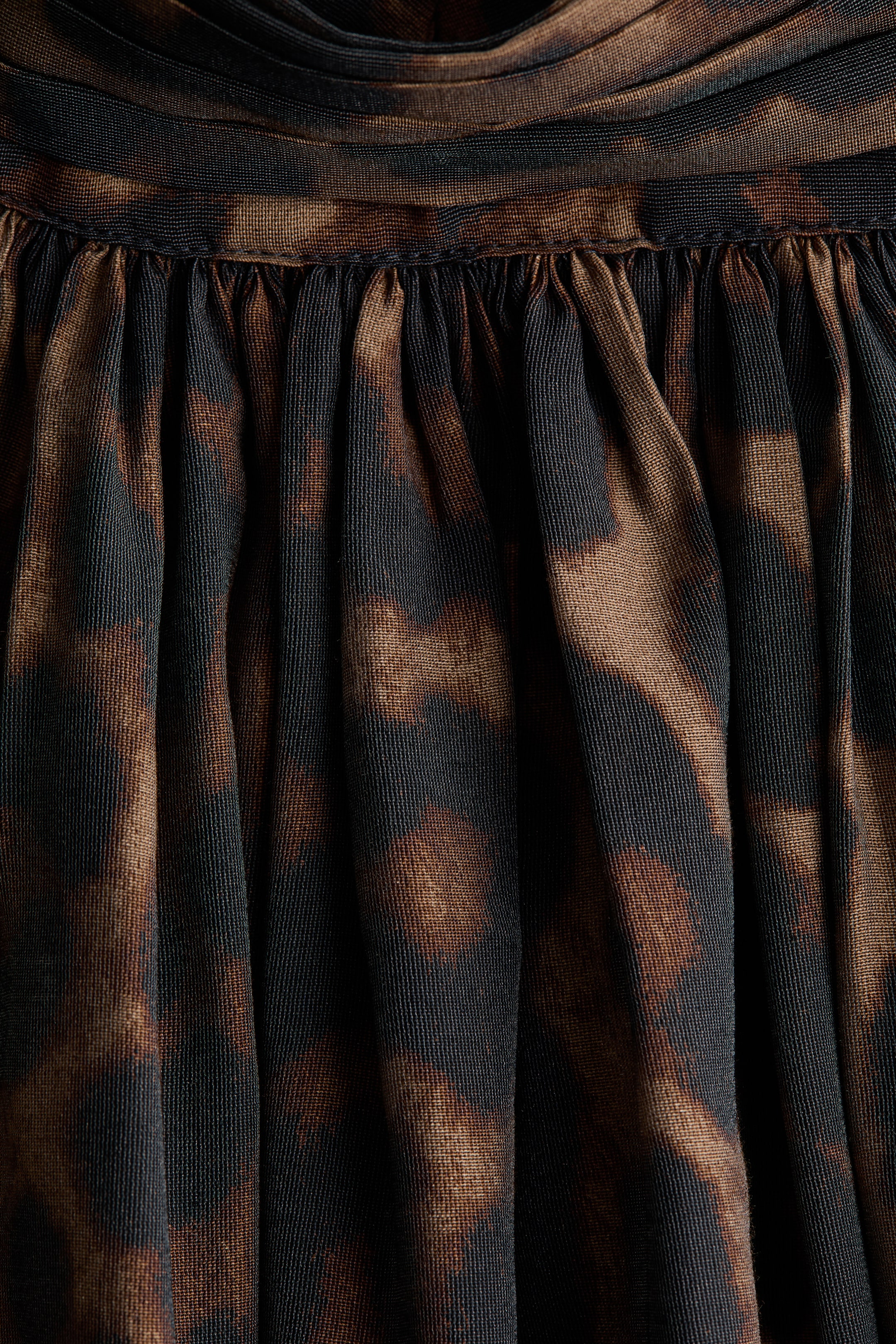Draped blouse - Brown/Leopard print - Ladies | H&M IN