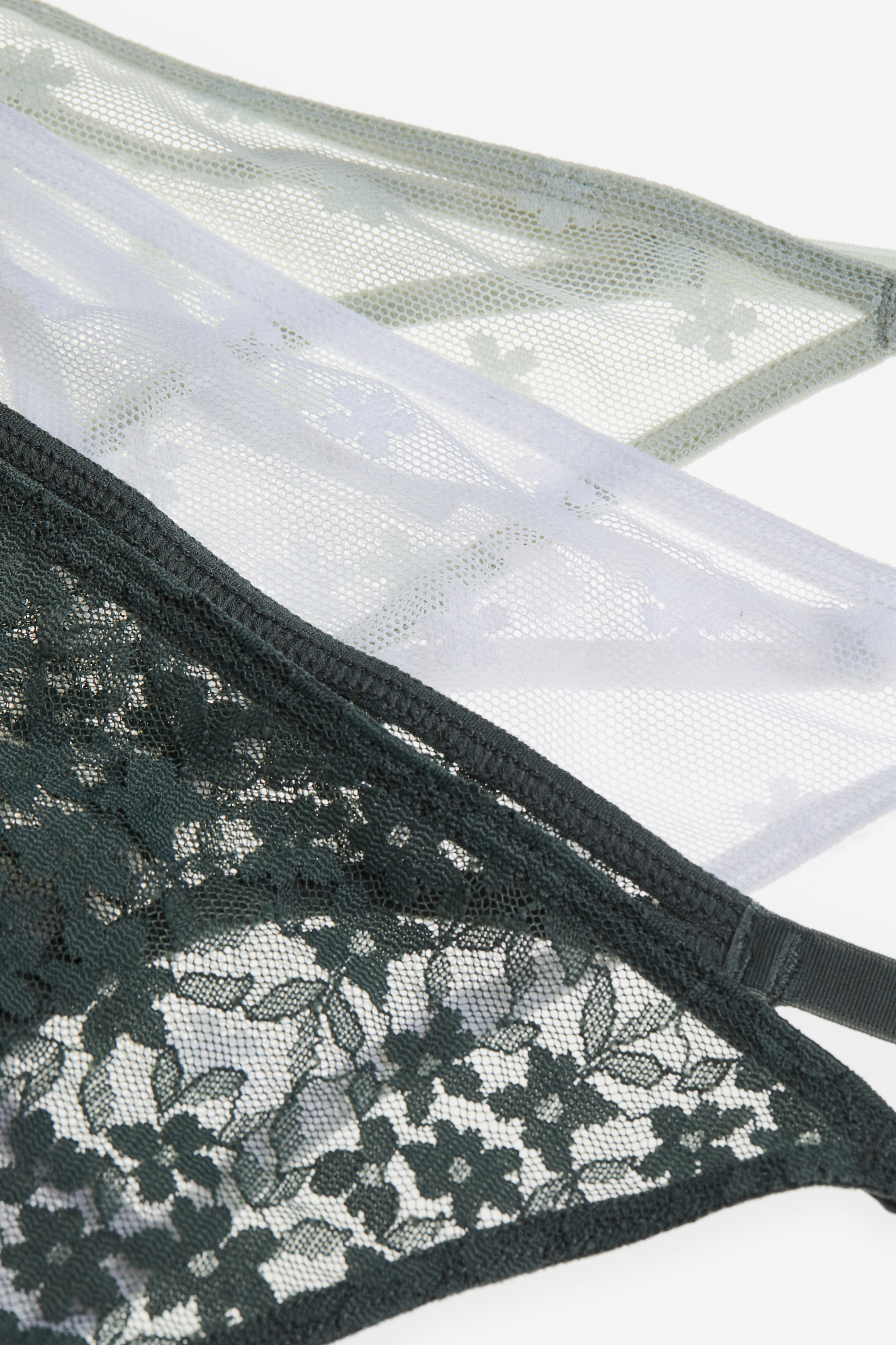 5-pak trusser Thong - Lyseblå/Sort - DAME | H&M DK