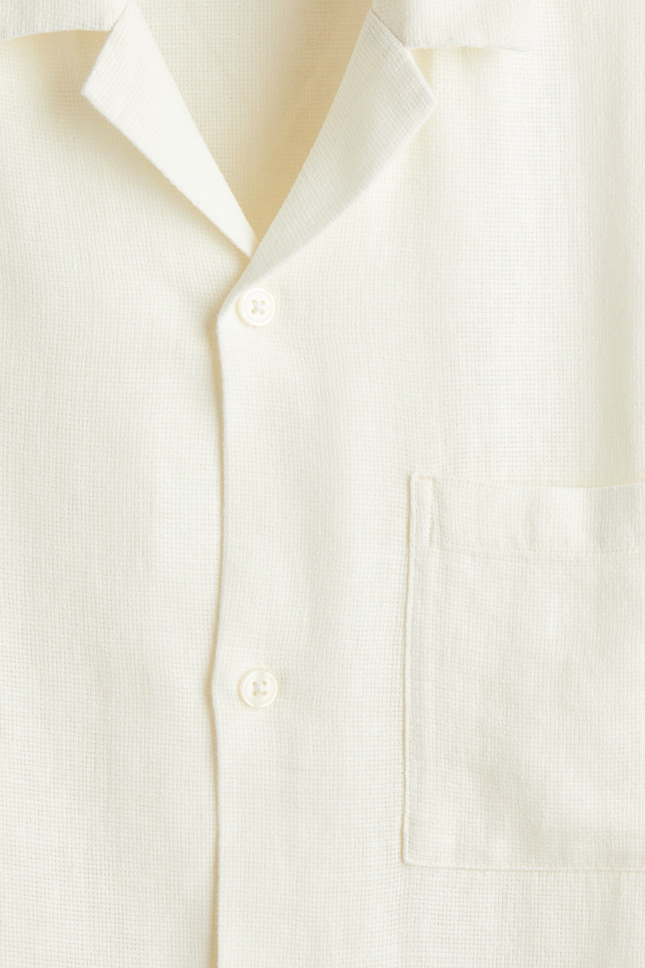 Men’s White Regular Fit Linen-blend resort shirt | H&M IN