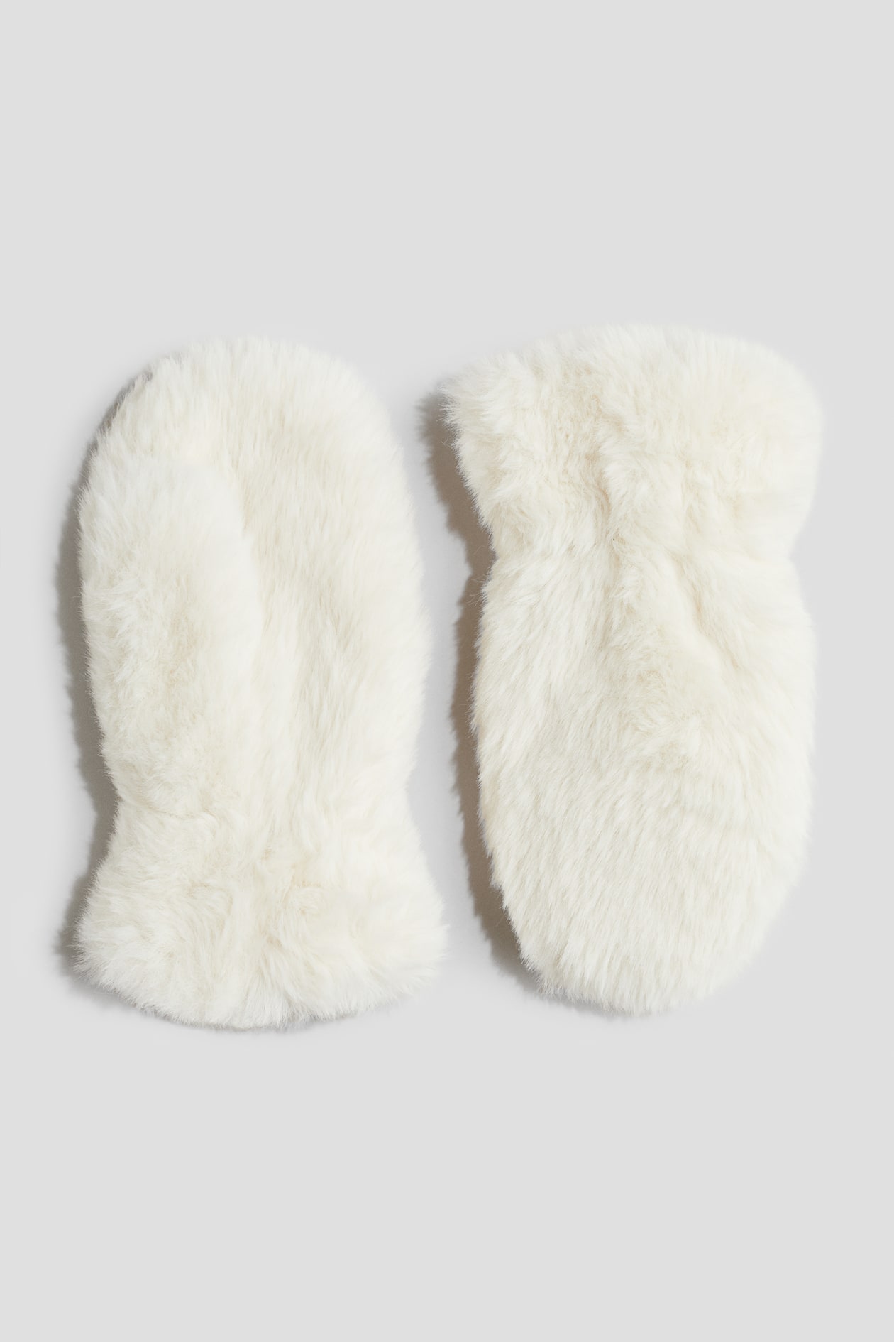 Fluffy mittens - Light beige - Kids | H&M GB