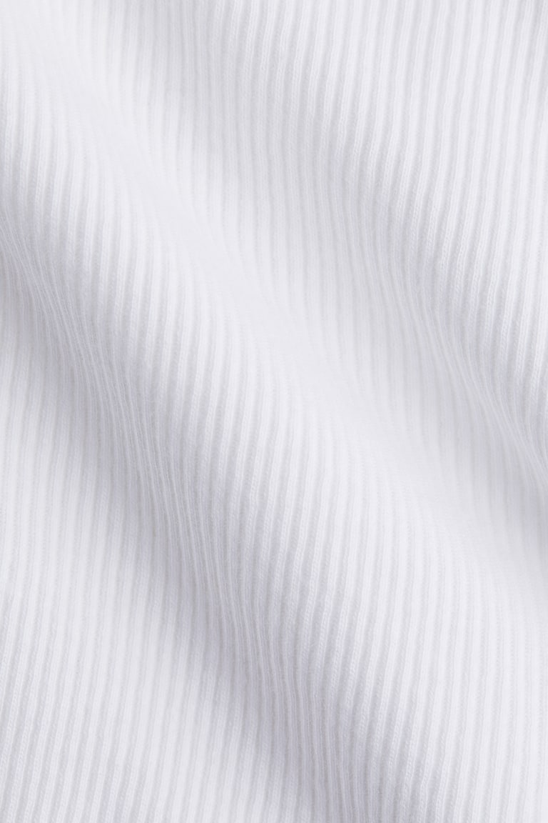 Ribbed Tube Top - White - Ladies | H&M US