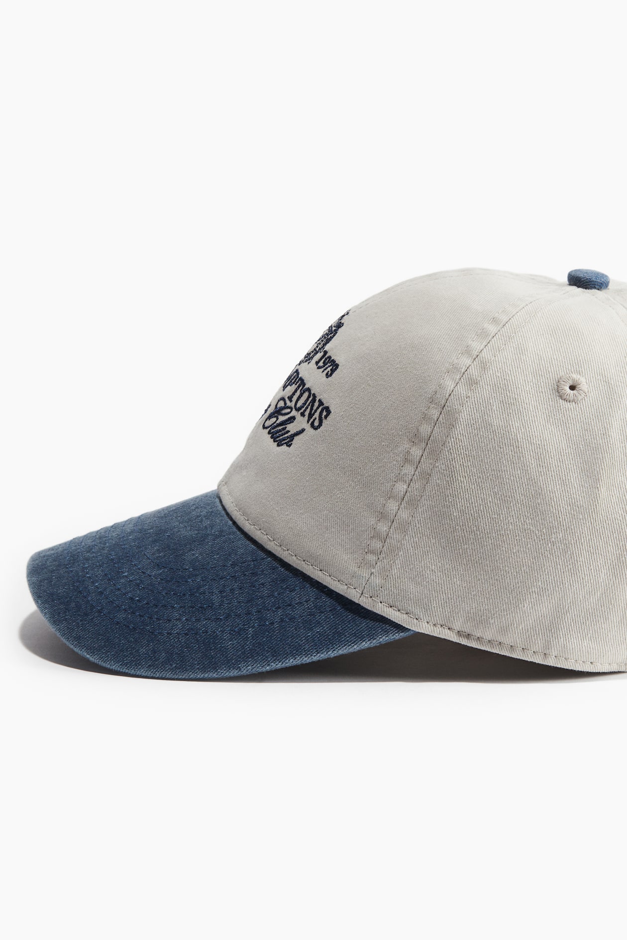 Embroidered-motif Twill Cap - Light gray/The Hamptons - Ladies | H&M US