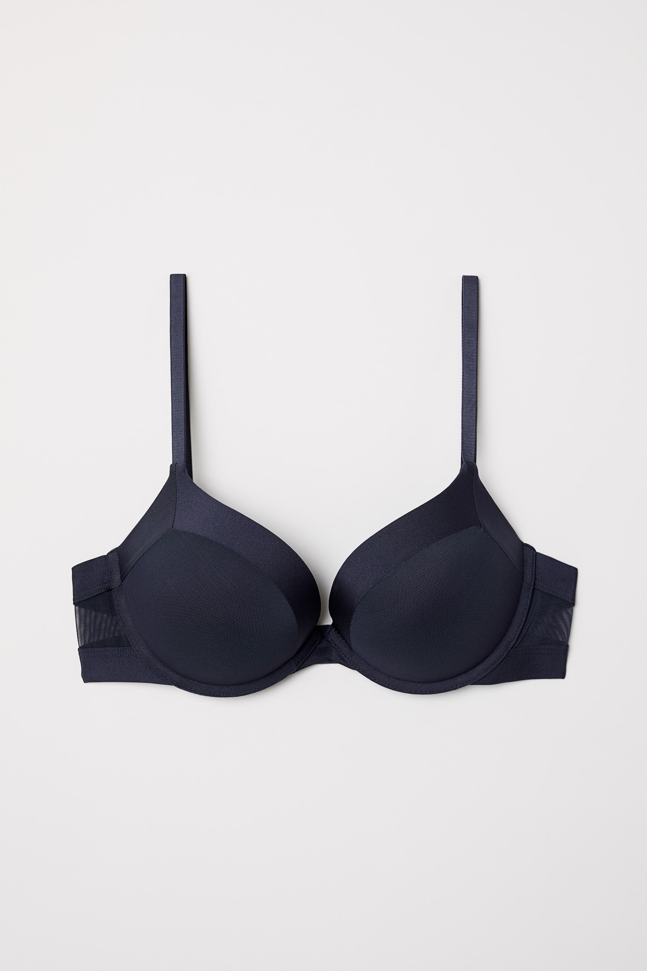 Super push-up mesh bra - Dark blue - Ladies | H&M IN