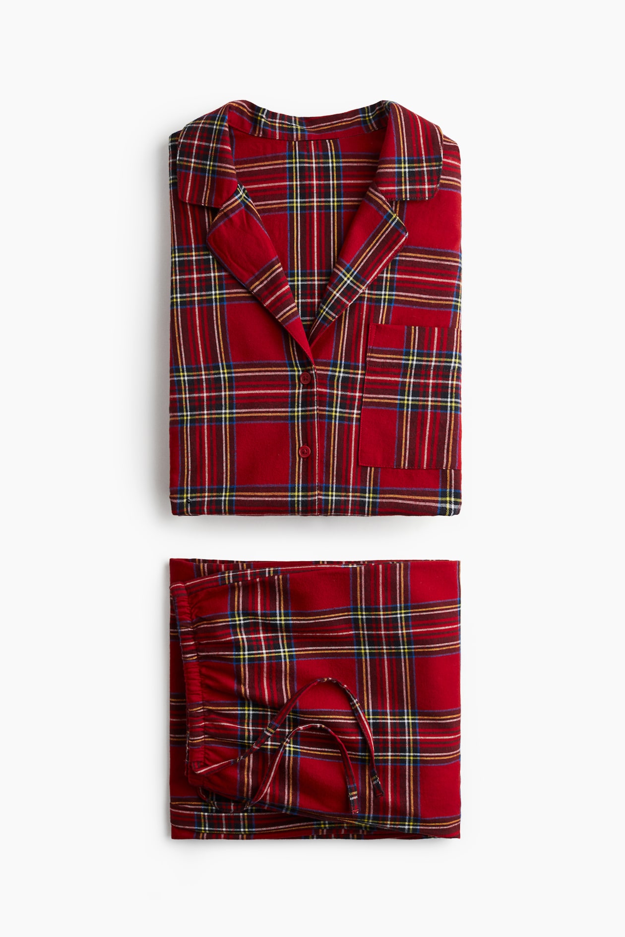 Women's Dark red/plaid Flannel Pajamas - Long - Long sleeve - 2 Pieces ...