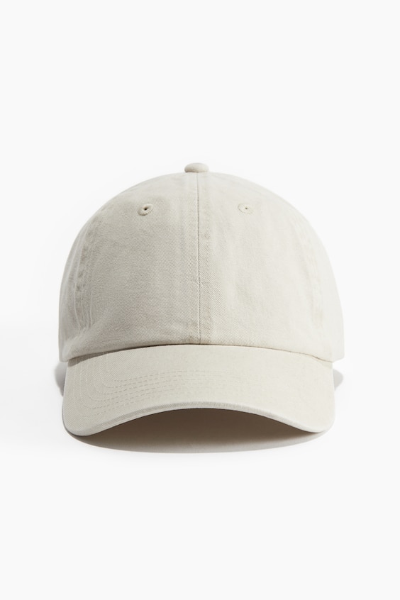 Cotton Twill Cap - Light beige - Men | H&M US