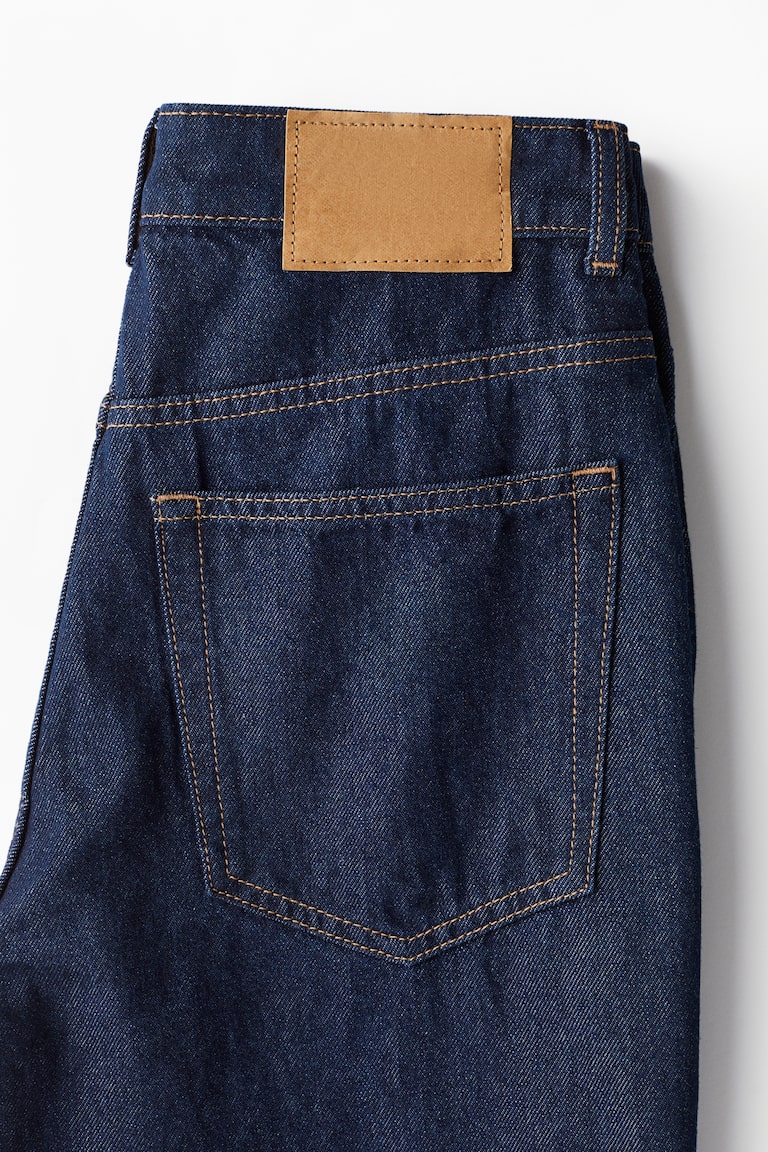 Women's Dark denim blue Bleecker High Rise Wide Leg Jeans | H&M CA