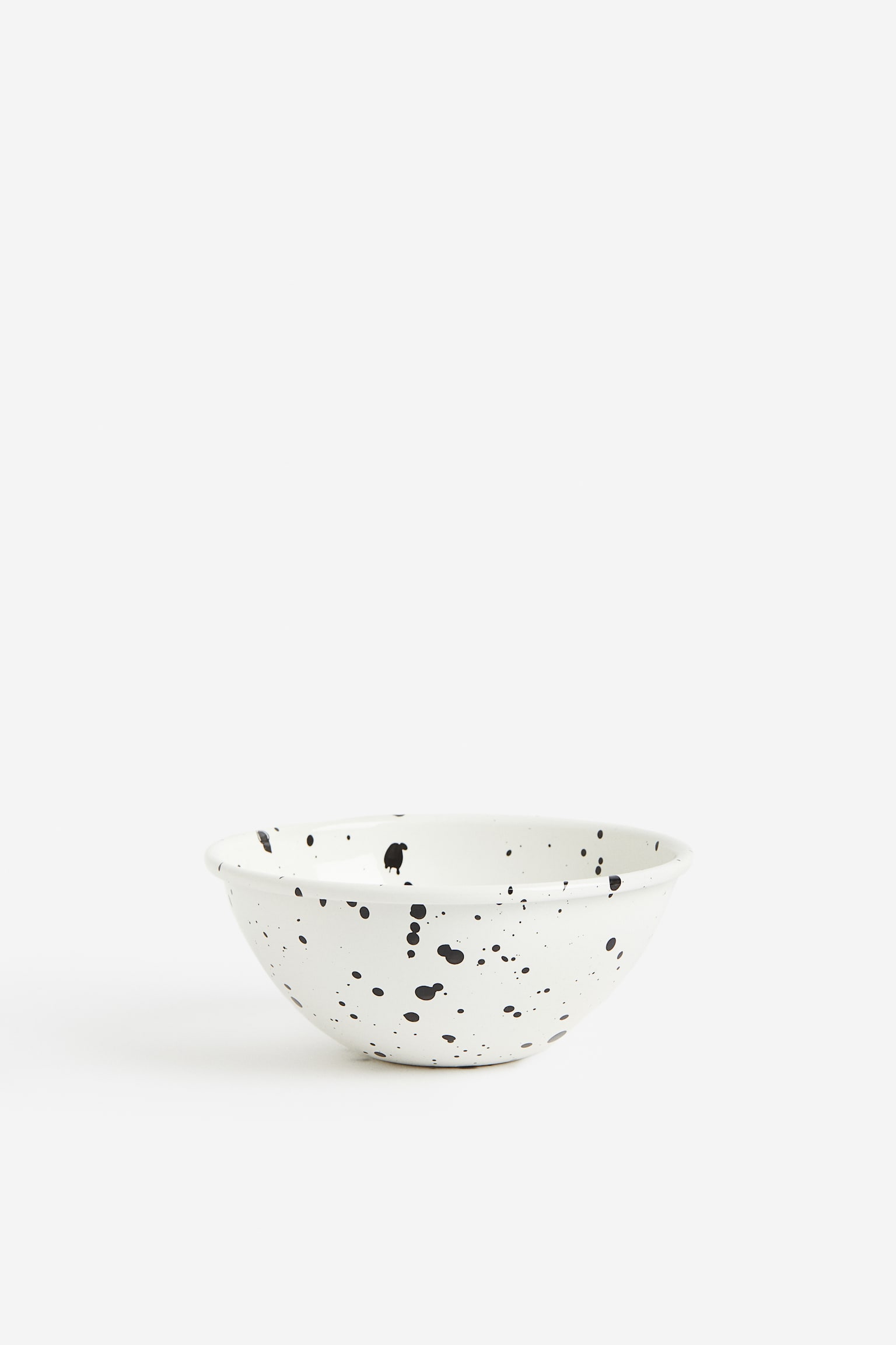 Tazón de metal con diseño - Blanco/Lunares - Home All | H&M MX