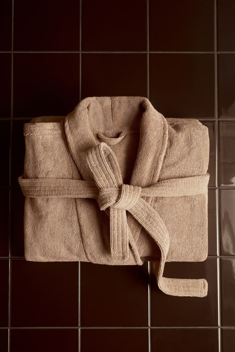 Women's Dusty brown Cotton Terry Bathrobe | H&M US
