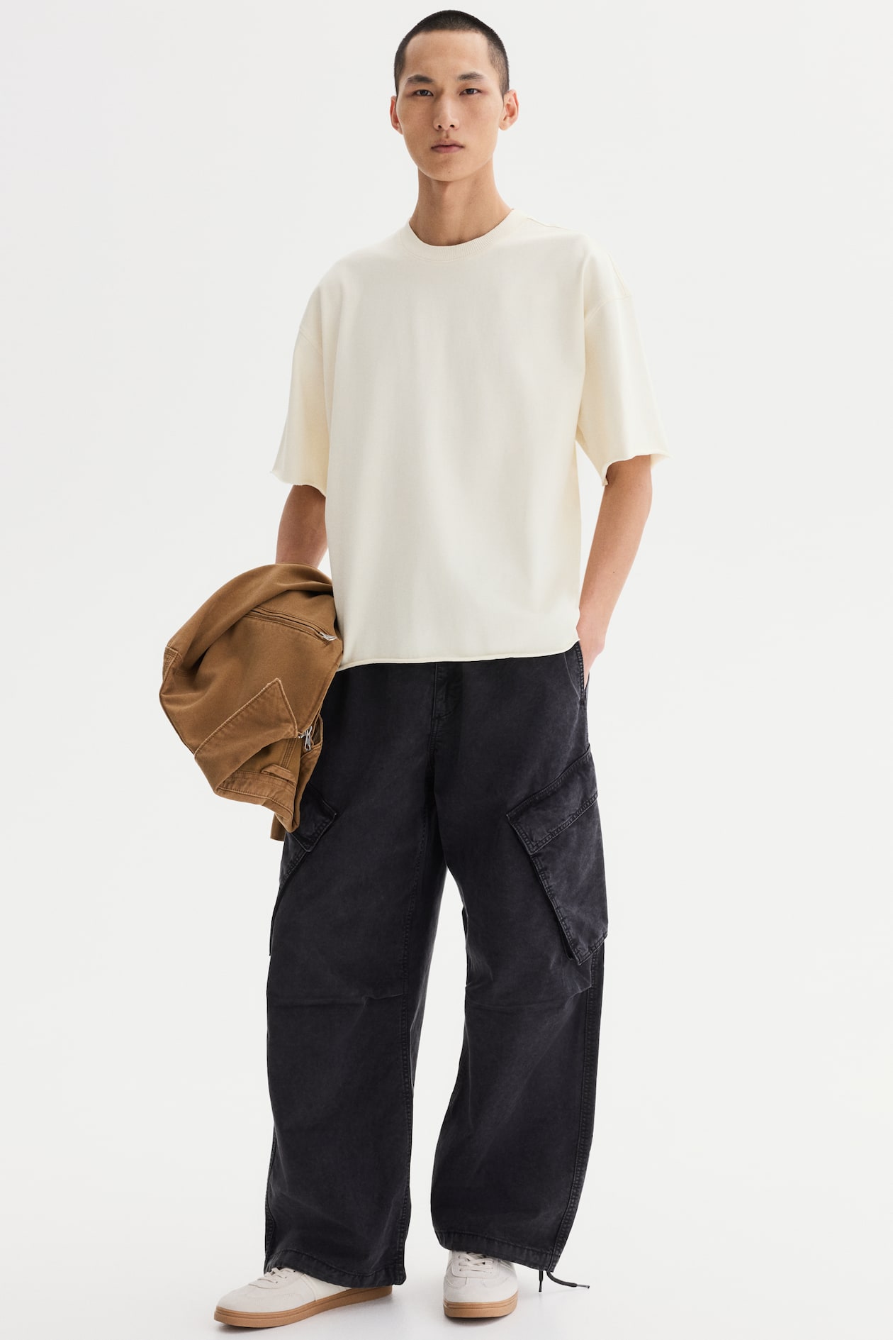 Camiseta boxy Oversized Fit - Blanco - HOMBRE | H&M ES