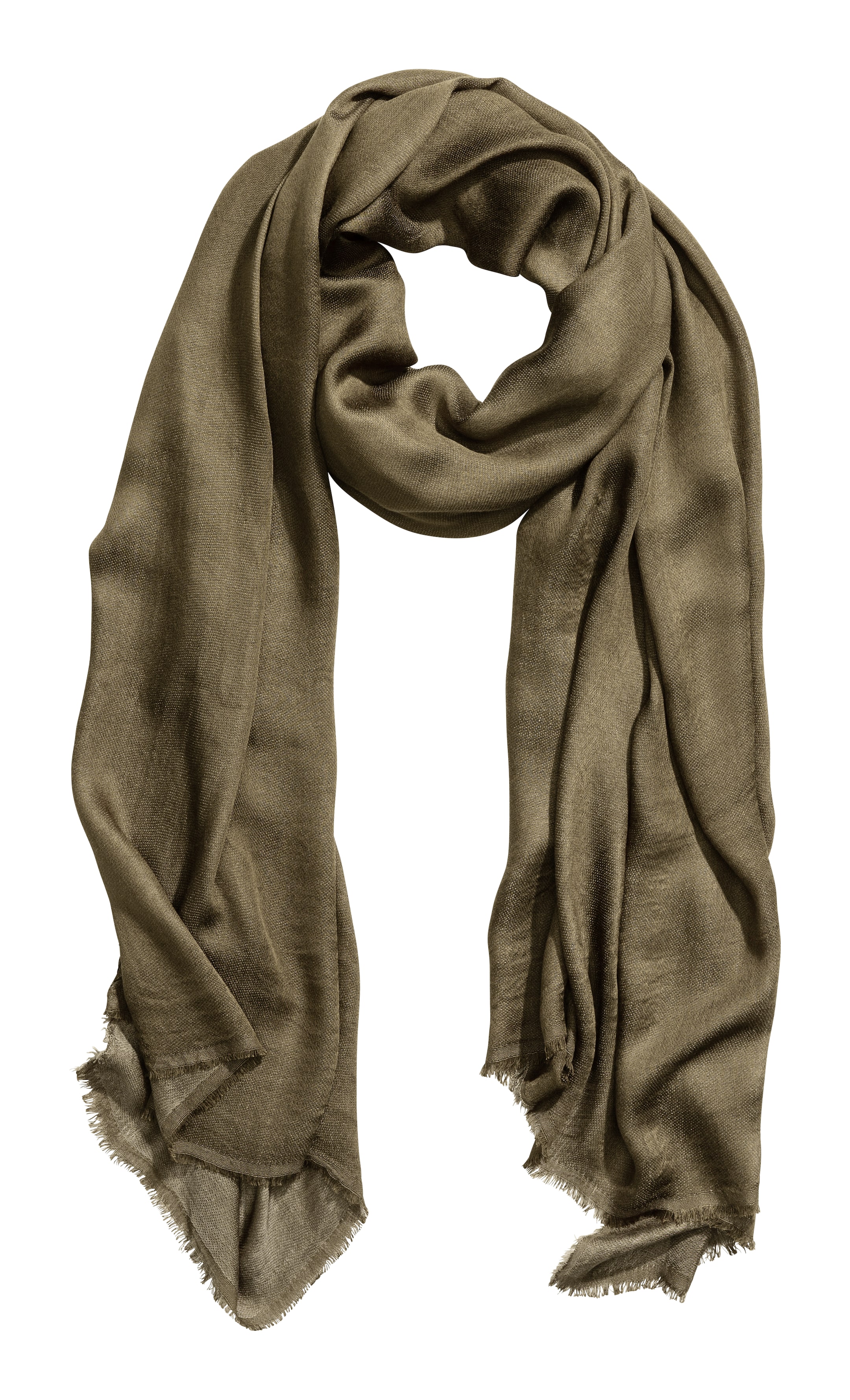 Airy scarf - Khaki green - Ladies | H&M GB