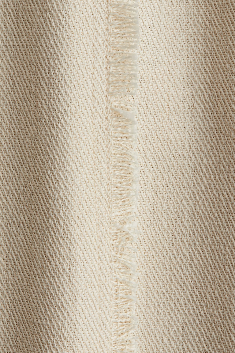Women's Light beige Frayed-edge twill top | H&M US
