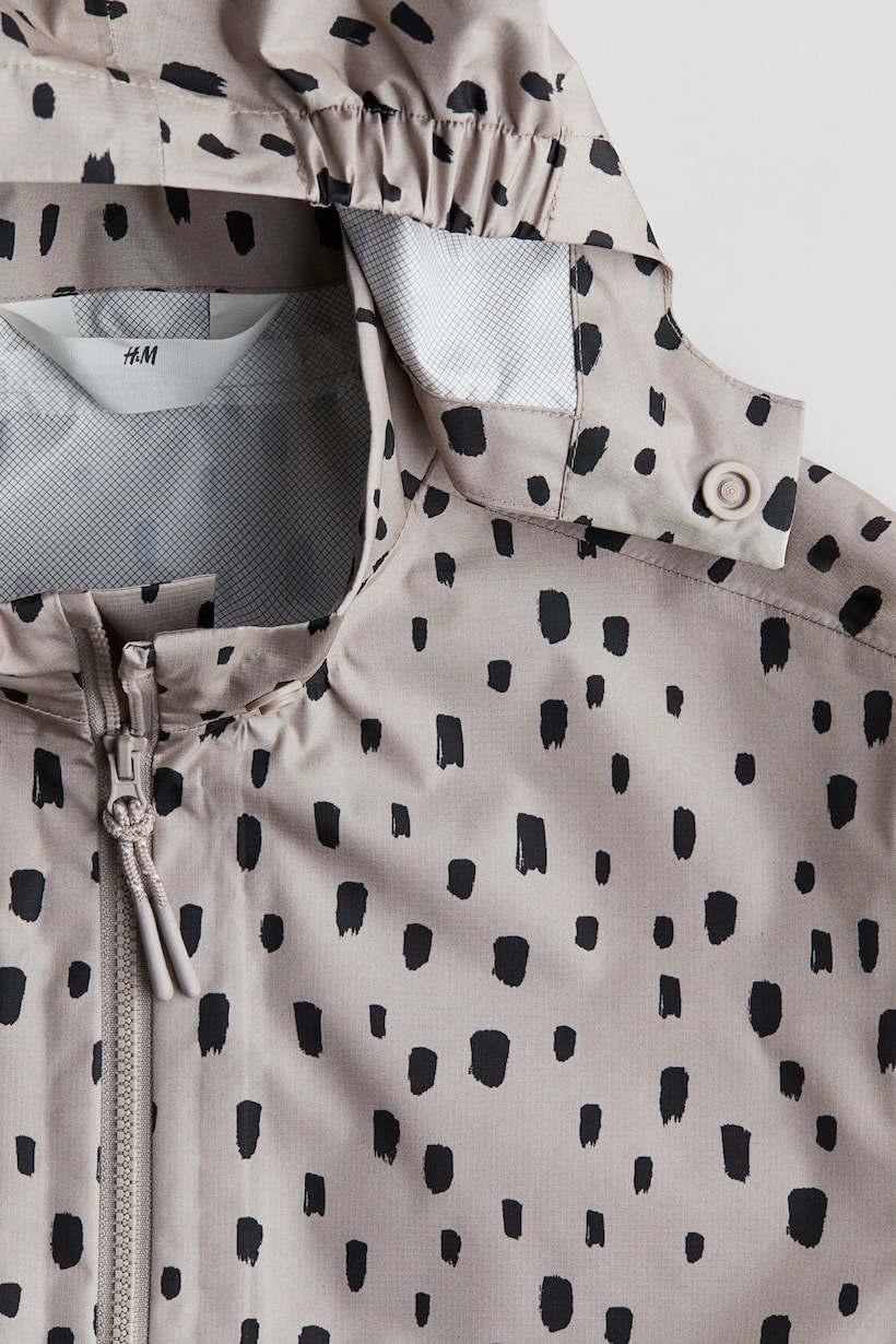 2.5-Layer Rain Jacket - Taupe/dotted - Kids | H&M US