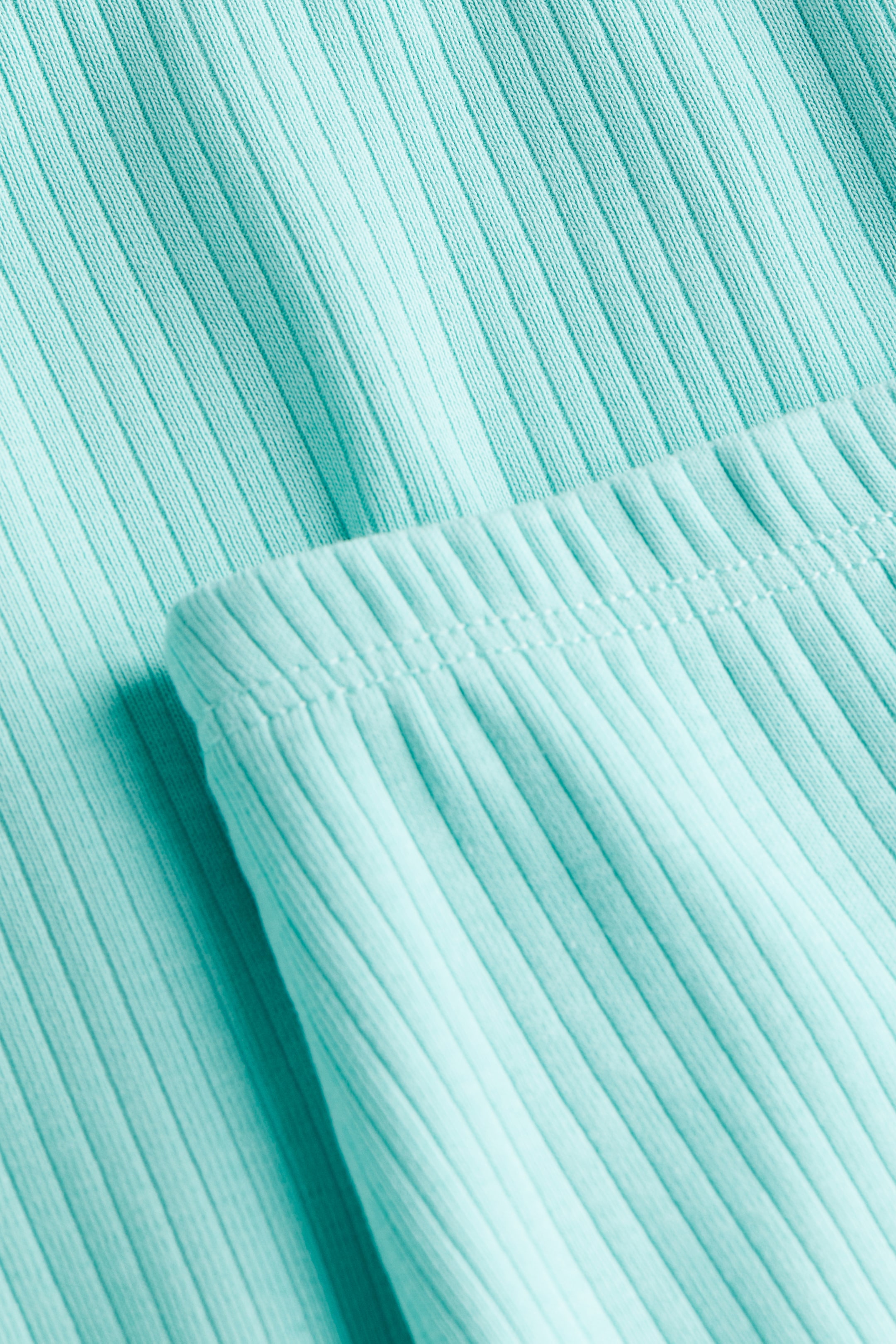 Turquoise 2-piece ribbed jersey set for kids | H&M IN