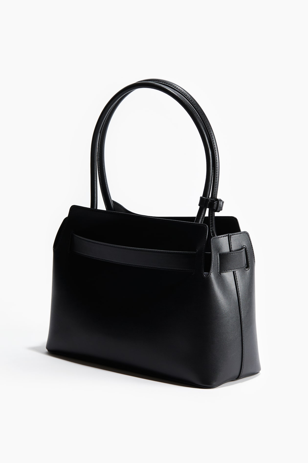 Women's Black Strap-Detail Tote Bag | H&M CA