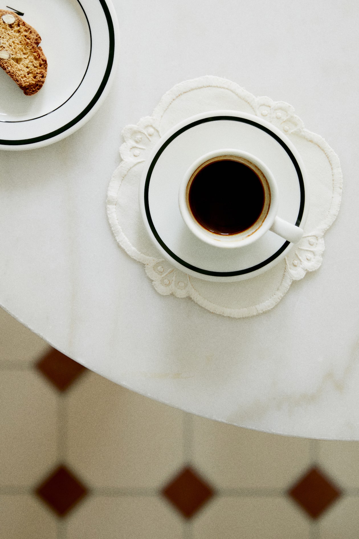 White/Black 2-pack espresso cup and saucer at H&M Home | H&M IN