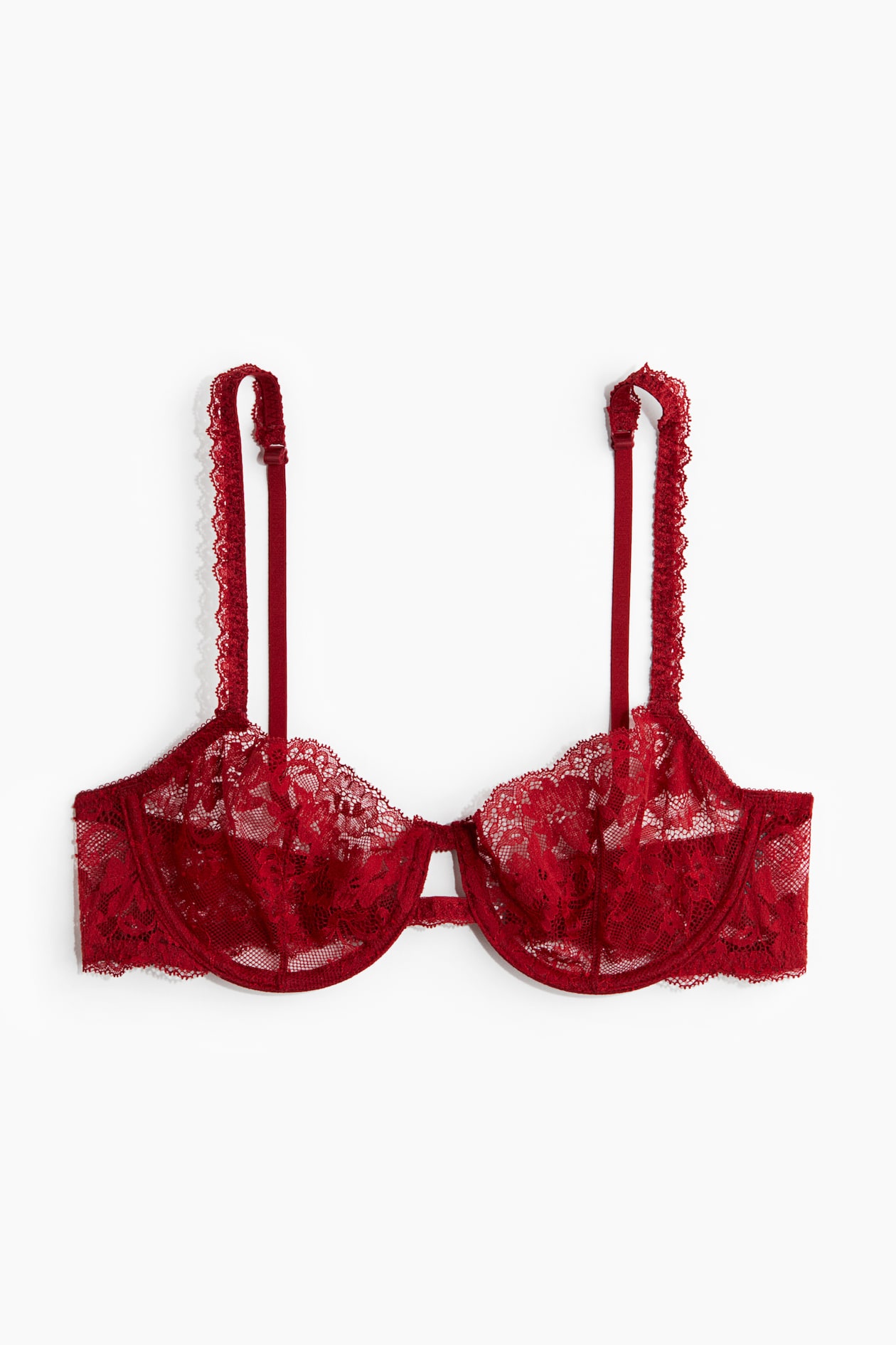 Women's Red Underwired lace bra | H&M IN