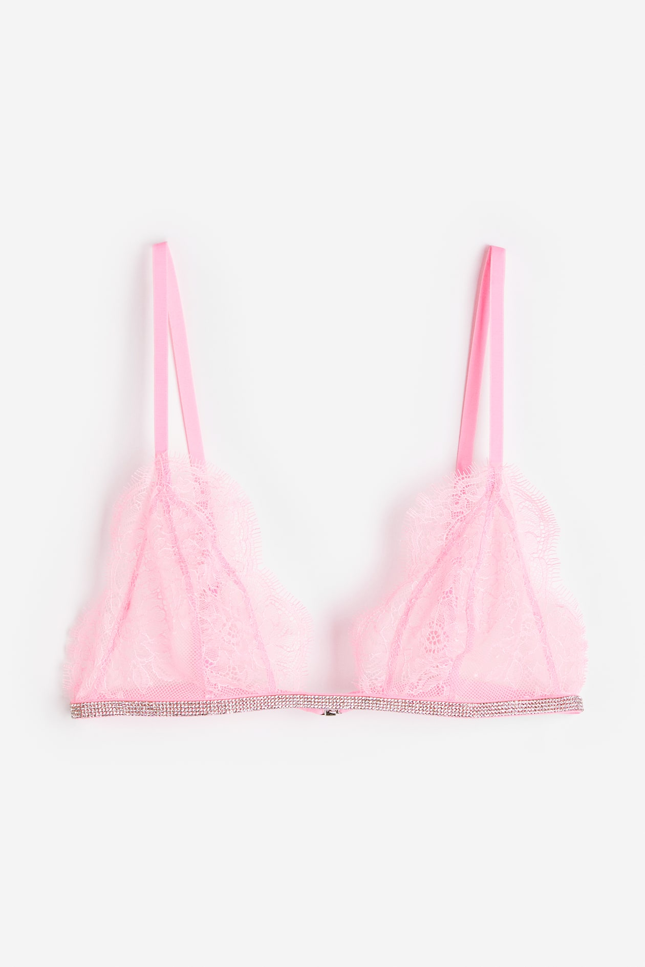 Soft lace bra - Light pink - Ladies | H&M GB