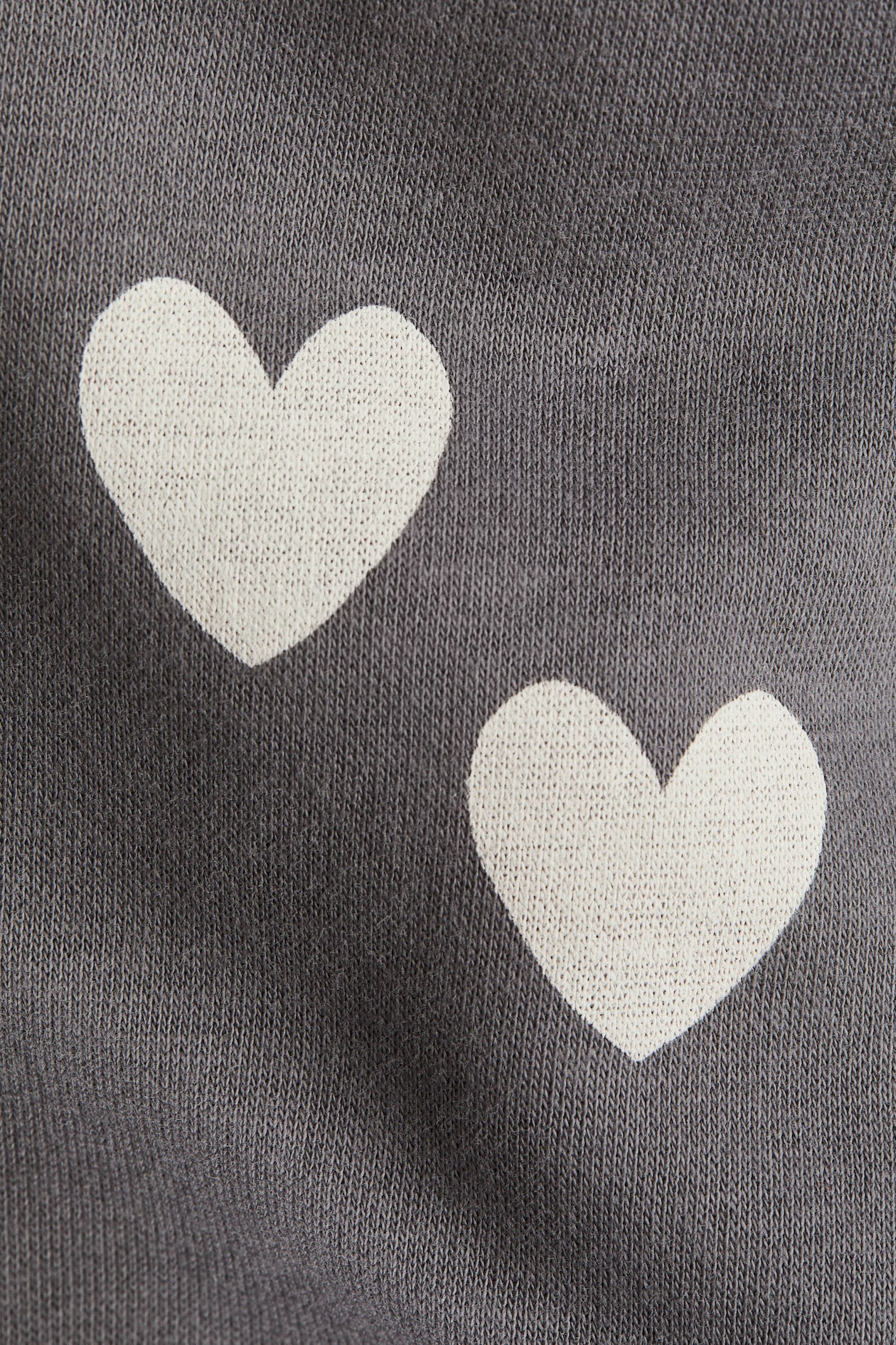 Áo nỉ in hình mặt trái chải xù - Màu xám/Trái tim - Kids | H&M VN