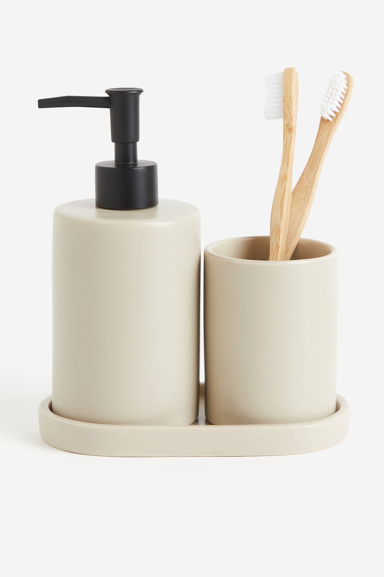 Light beige Earthenware soap dispenser at H&M Home | H&M GB