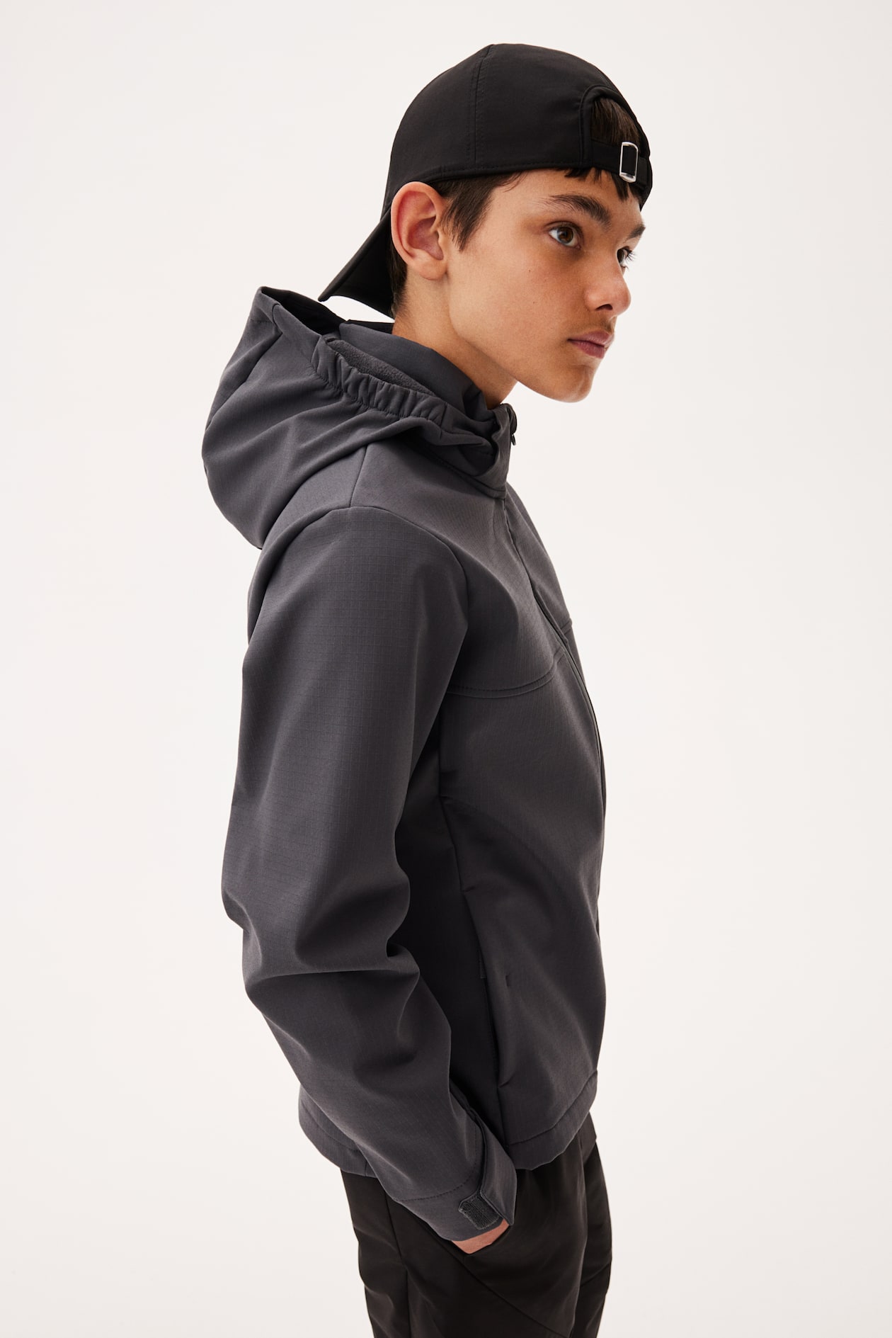 Water-Repellent Softshell Jacket - Dark gray - Kids | H&M US