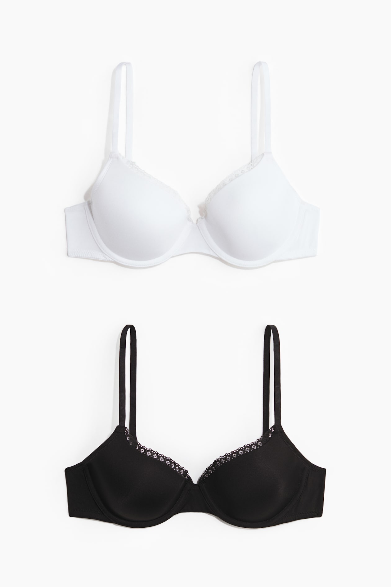 2-pack Sostenes con varillas y relleno - Blanco/Negro - Ladies | H&M MX