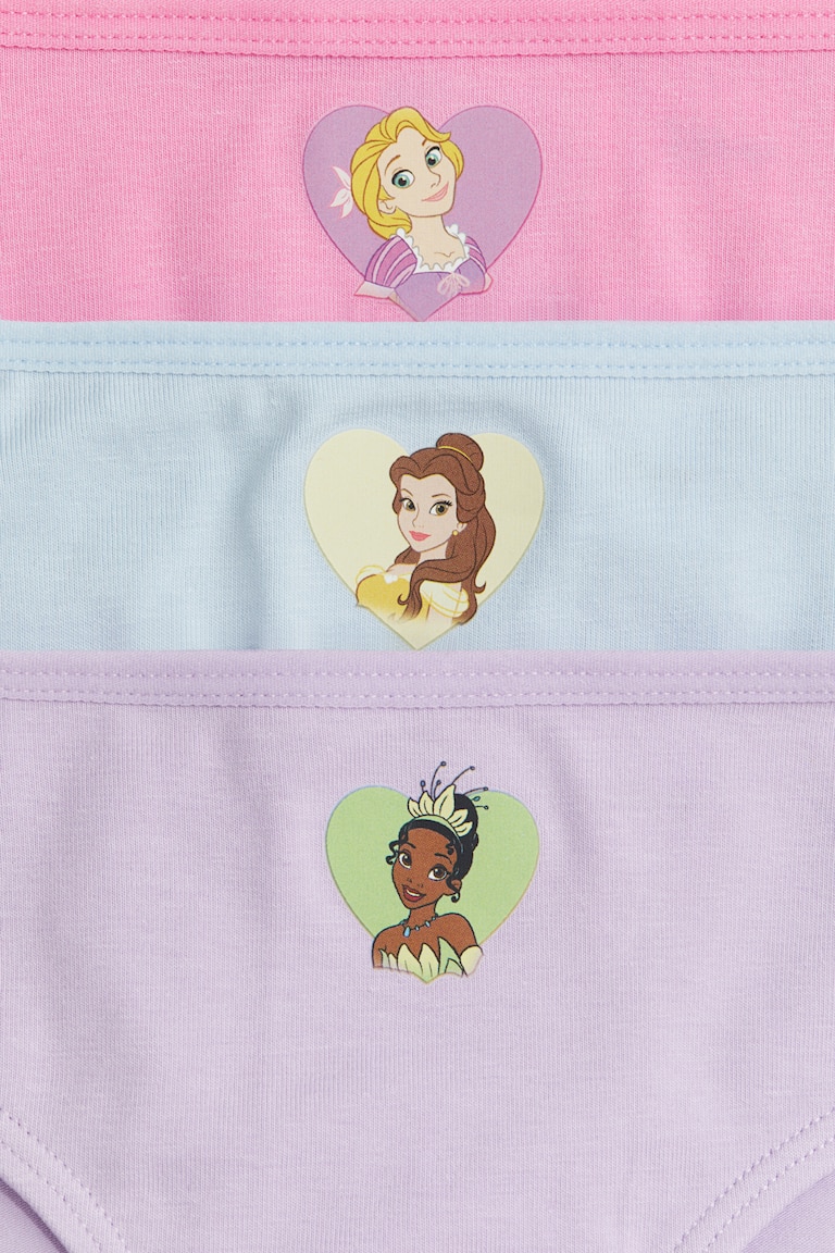 7-pack Cotton Briefs - Light yellow/Disney Princesses - Kids | H&M US