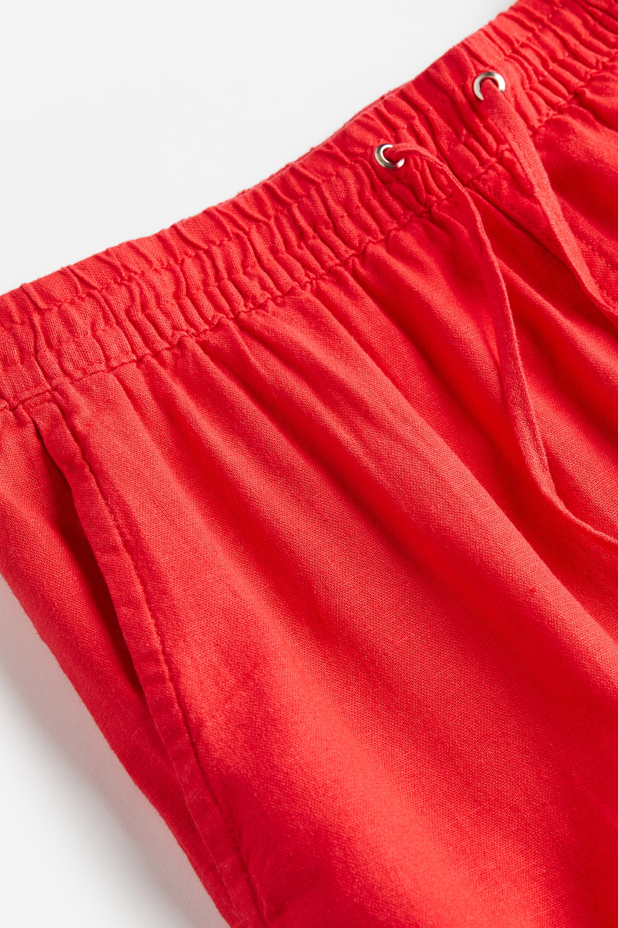 Short van linnenmix - Rood - DAMES | H&M NL