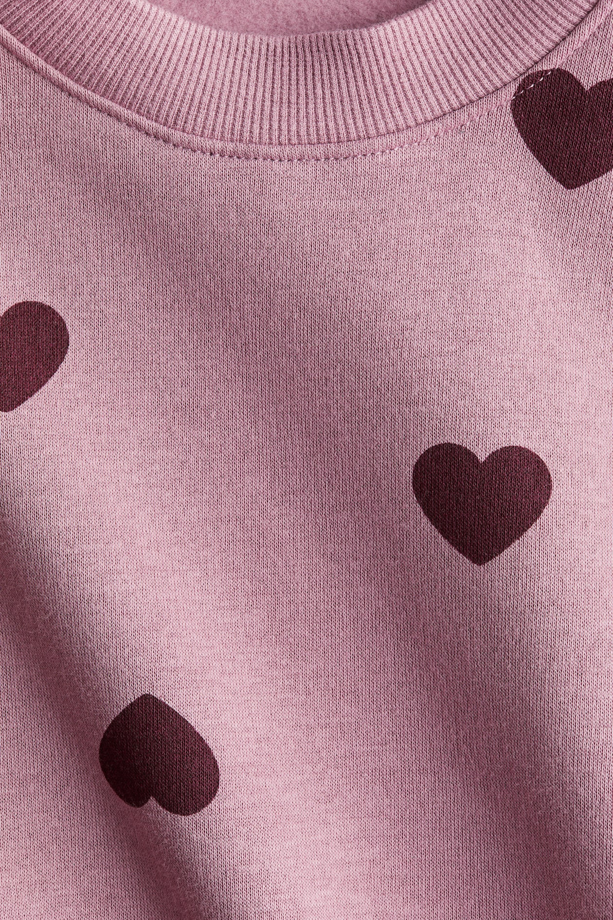 Purple/hearts Oversized Brushed-Inside Sweatshirt for kids | H&M US