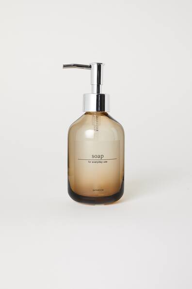 Glass Soap Dispenser - Light brown - Home All | H&M CA
