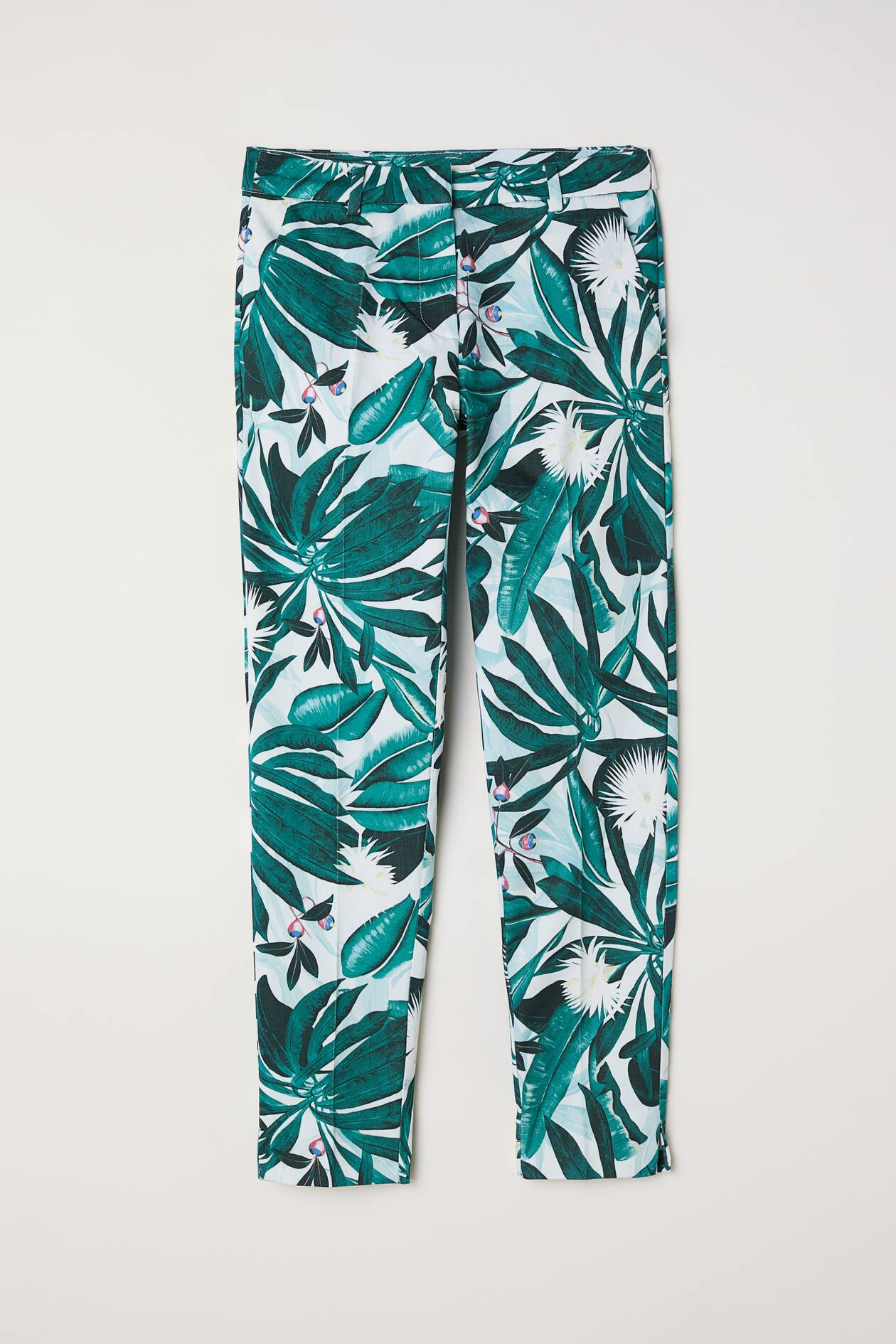 Patterned Slacks - White/patterned - Ladies | H&M US