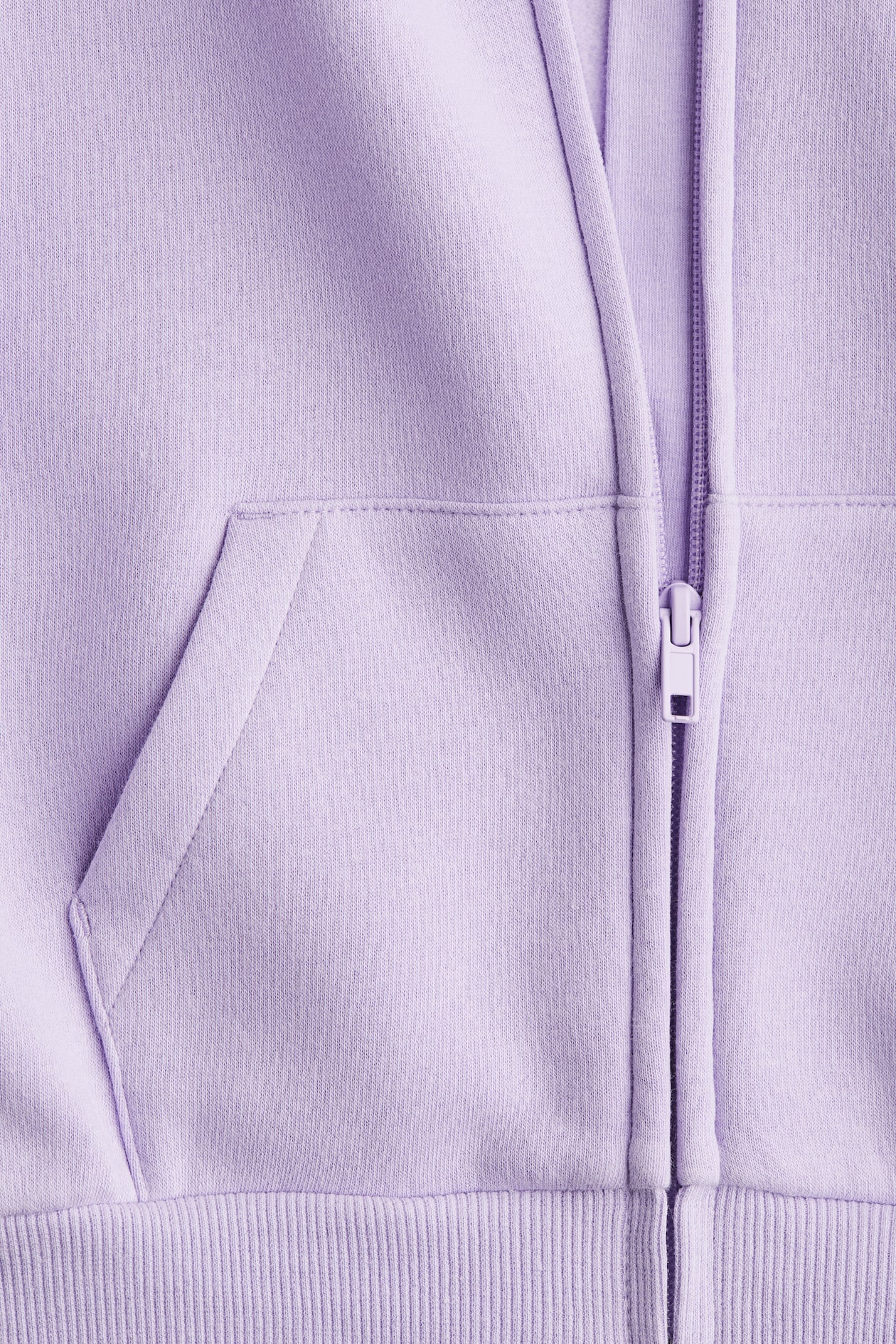 Casaco oversize com capuz e fecho éclair - Lilás claro - CRIANÇA | H&M PT