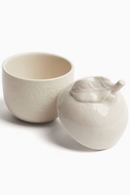 Light beige Lemon-shaped Stoneware Jar at H&M Home | H&M US