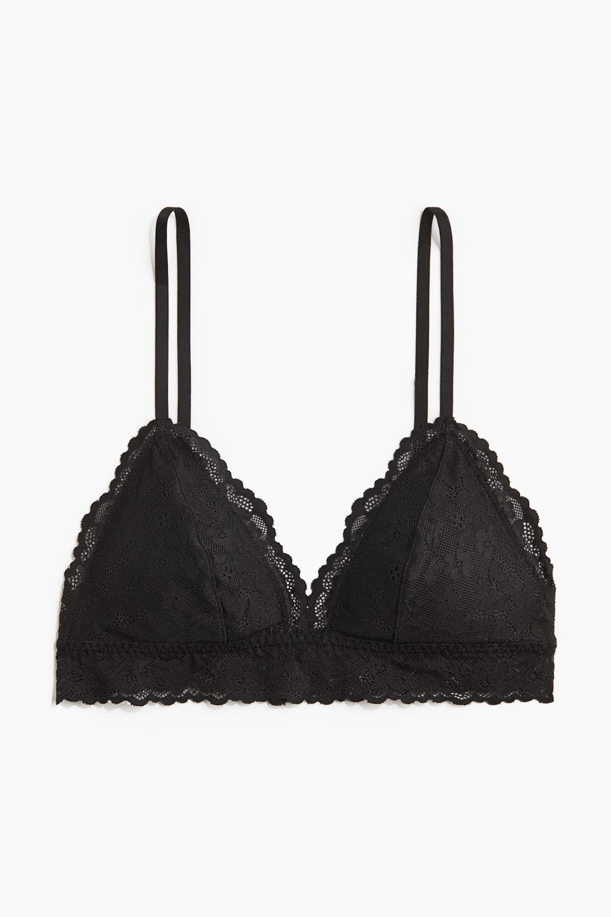 Women's Black Padded Soft-Cup Lace Bra | H&M CA
