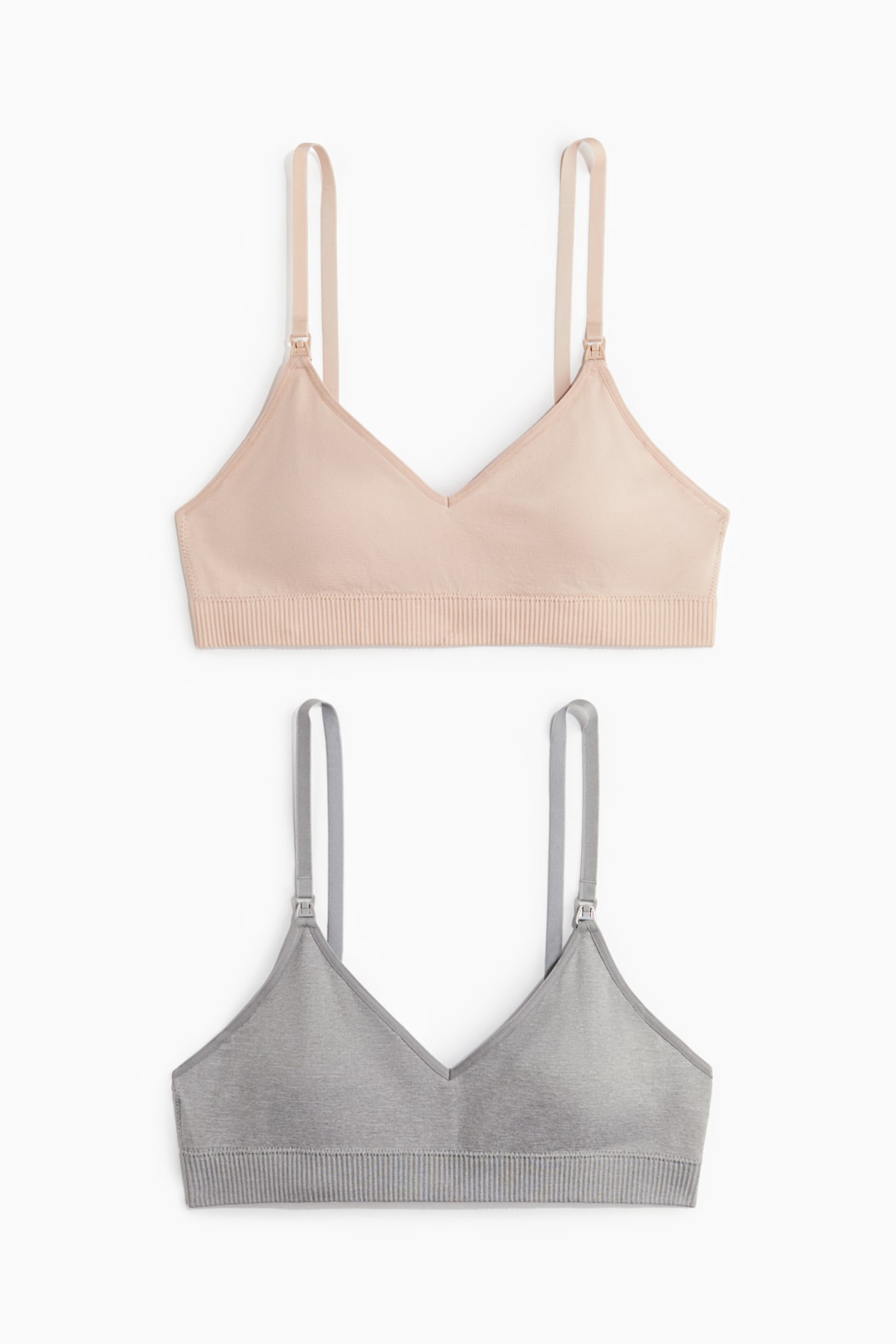 Women's Light beige/light gray melange MAMA 2-pack Seamless Padded ...