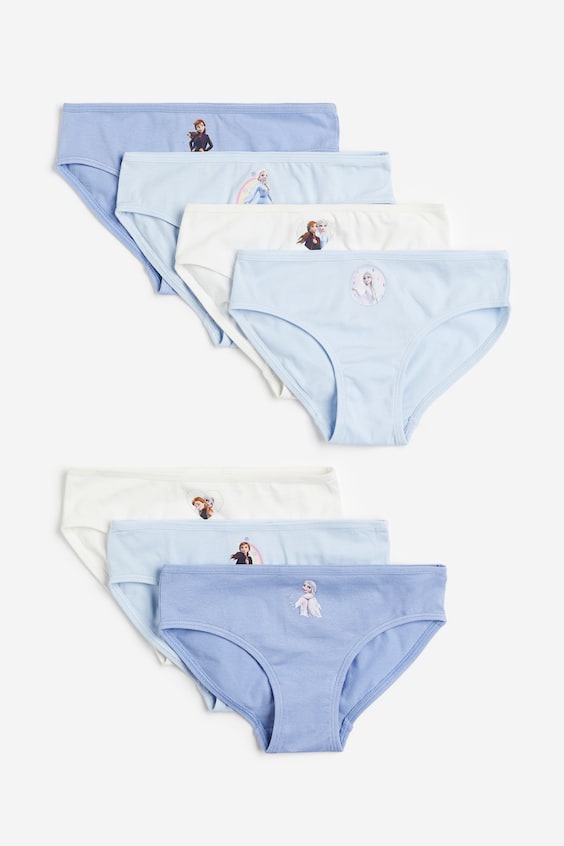 7-pack Cotton Briefs - Light blue/Frozen - Kids | H&M US