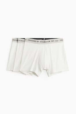 3-pack Mid-Length Boxer Briefs with Lycra® - White - Men | H&M US