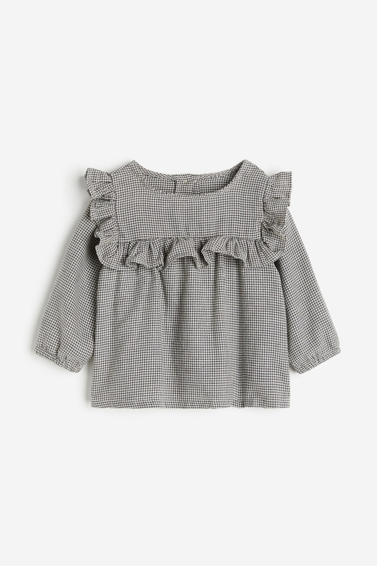 Bluza od flanela s karnerom - Tamnosiva/pepito dezen - Kids | H&M RS