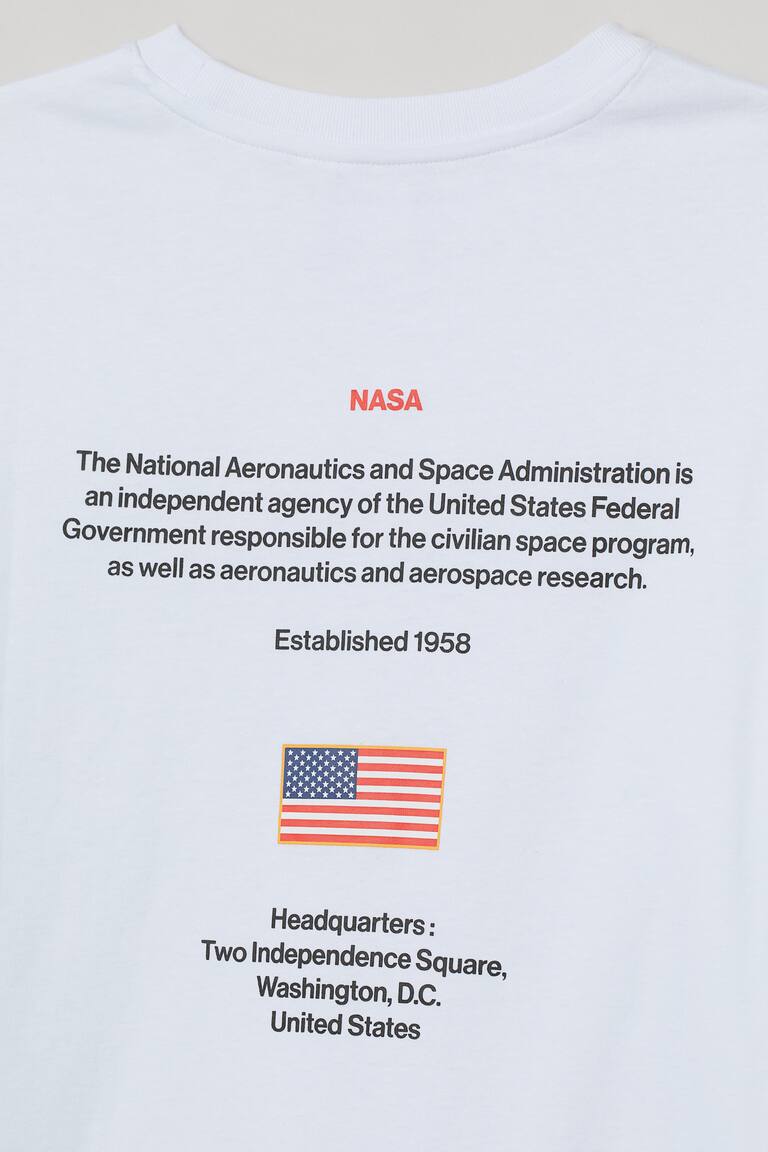 Printed Jersey Shirt - White/NASA - Men | H&M US