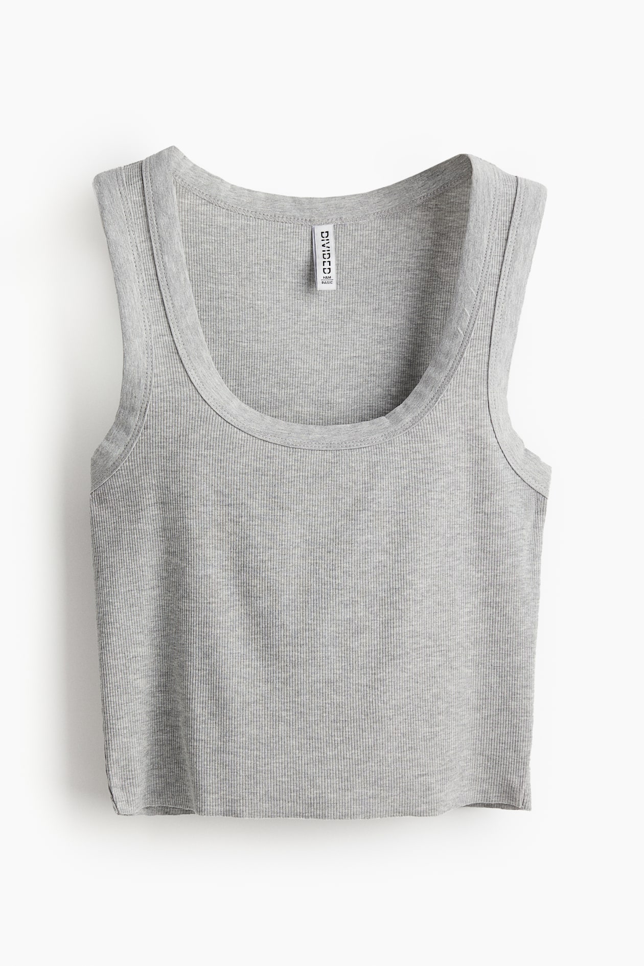 Women's Light gray melange Short Tank Top | H&M US